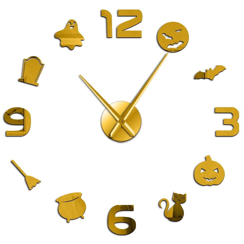 Halloween DIY Home Decor Wall Art Large Wall Clocks Trick Or Treat ...