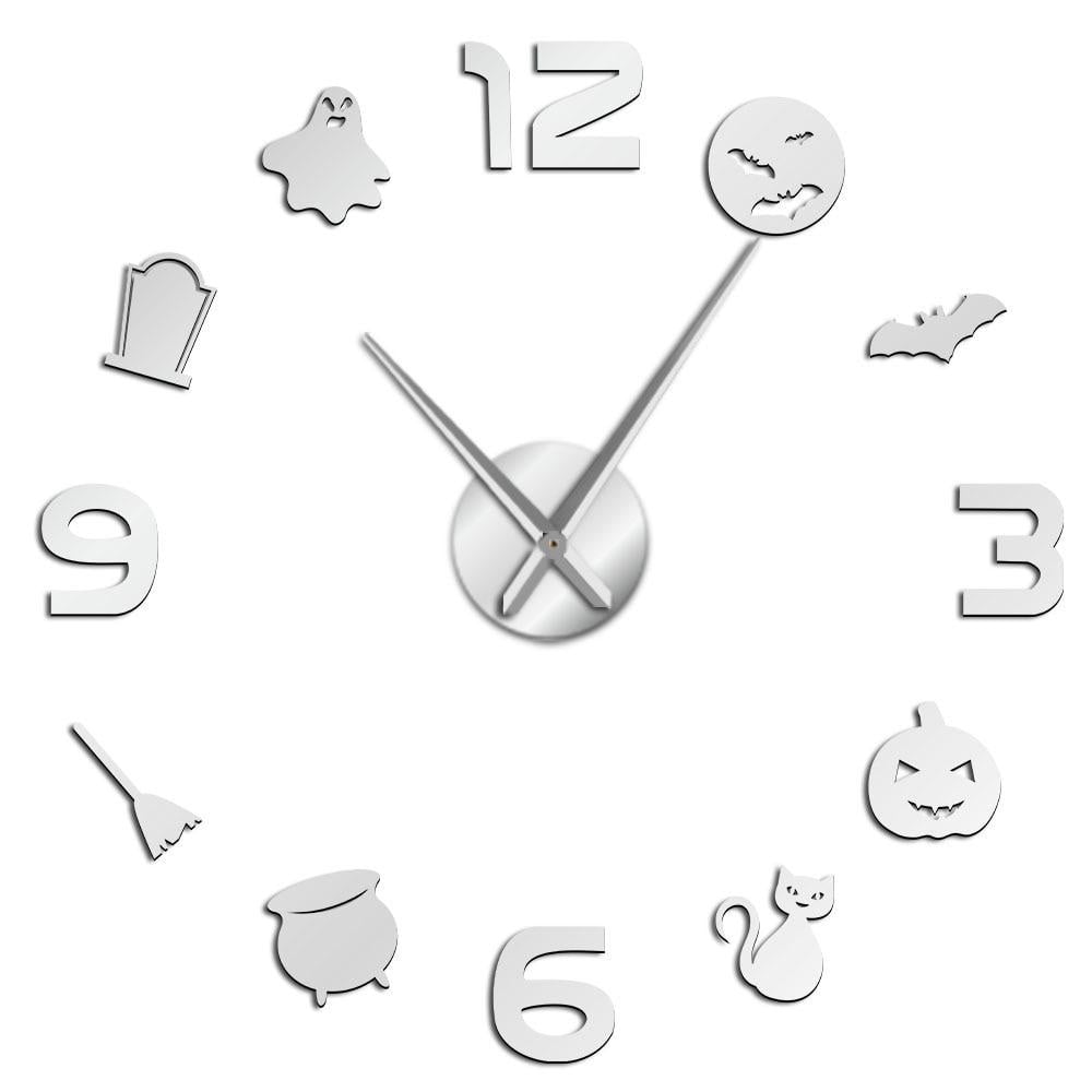 Halloween DIY Home Decor Wall Art Large Wall Clocks Trick Or Treat ...