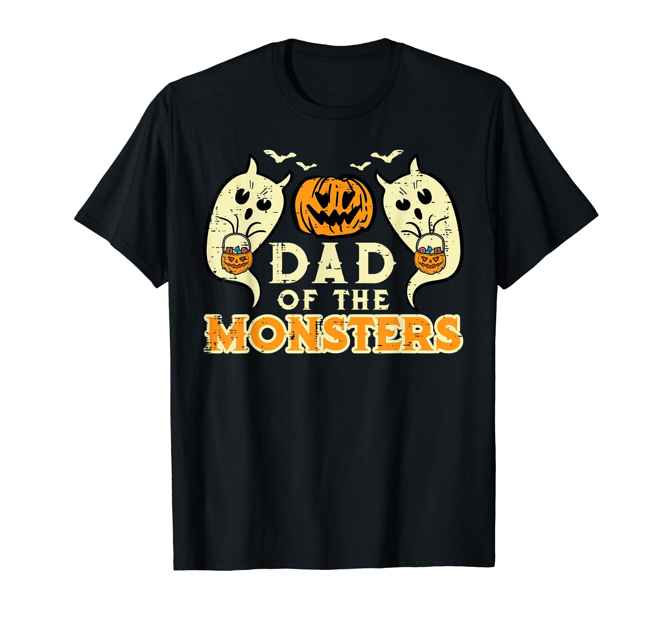 Halloween Dad Of Monsters Funny Family Costume Papa Daddy T-Shirt ...
