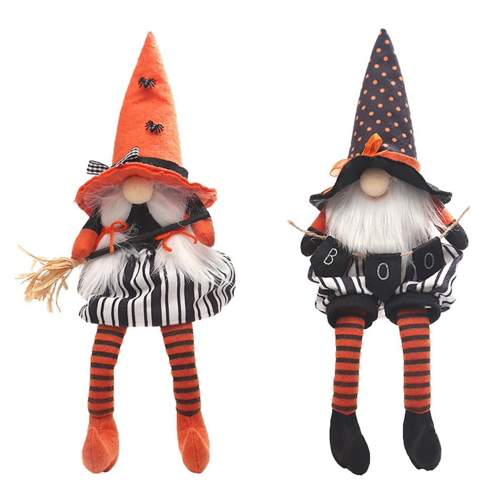 Halloween Dangle Leg Gnomes Decorations Shelf Sitters Handmade Halloween Decor Swedish Gnome ...