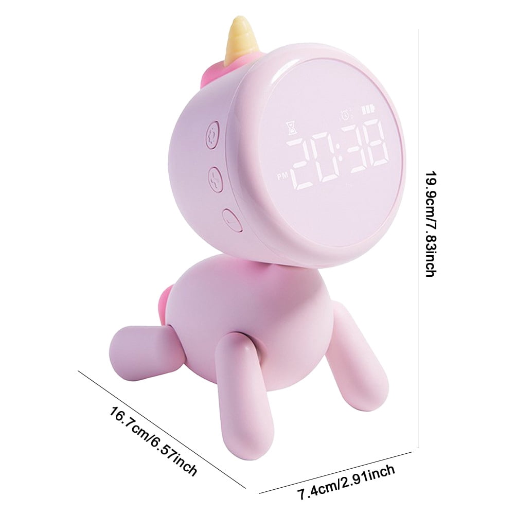 Halloween Cute Alarm Clock Night Lamp Rechargeable Digital Alarm Clock ...
