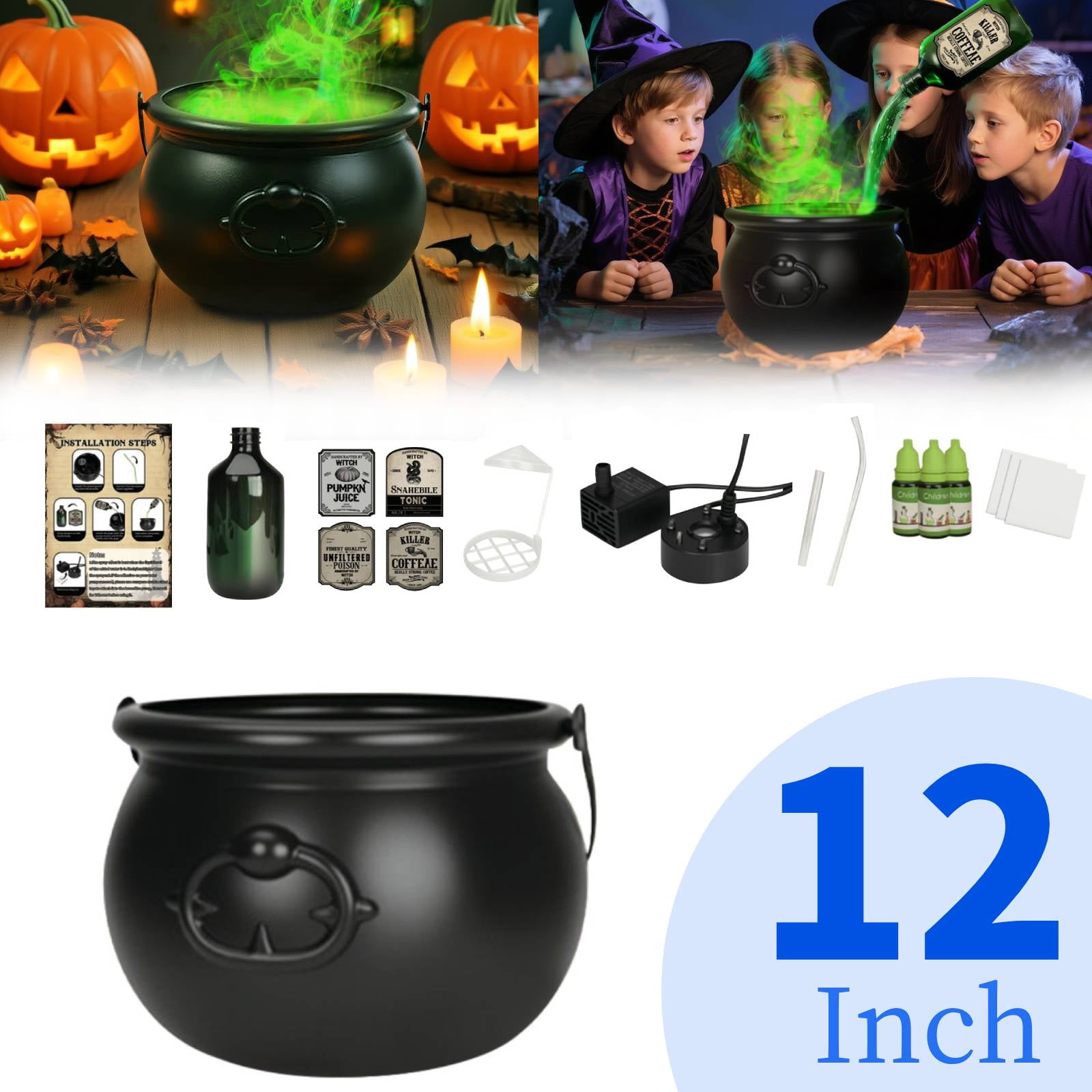 Halloween Deal! Halloween Decorations Indoor Hocus Pocus Cauldrons with ...