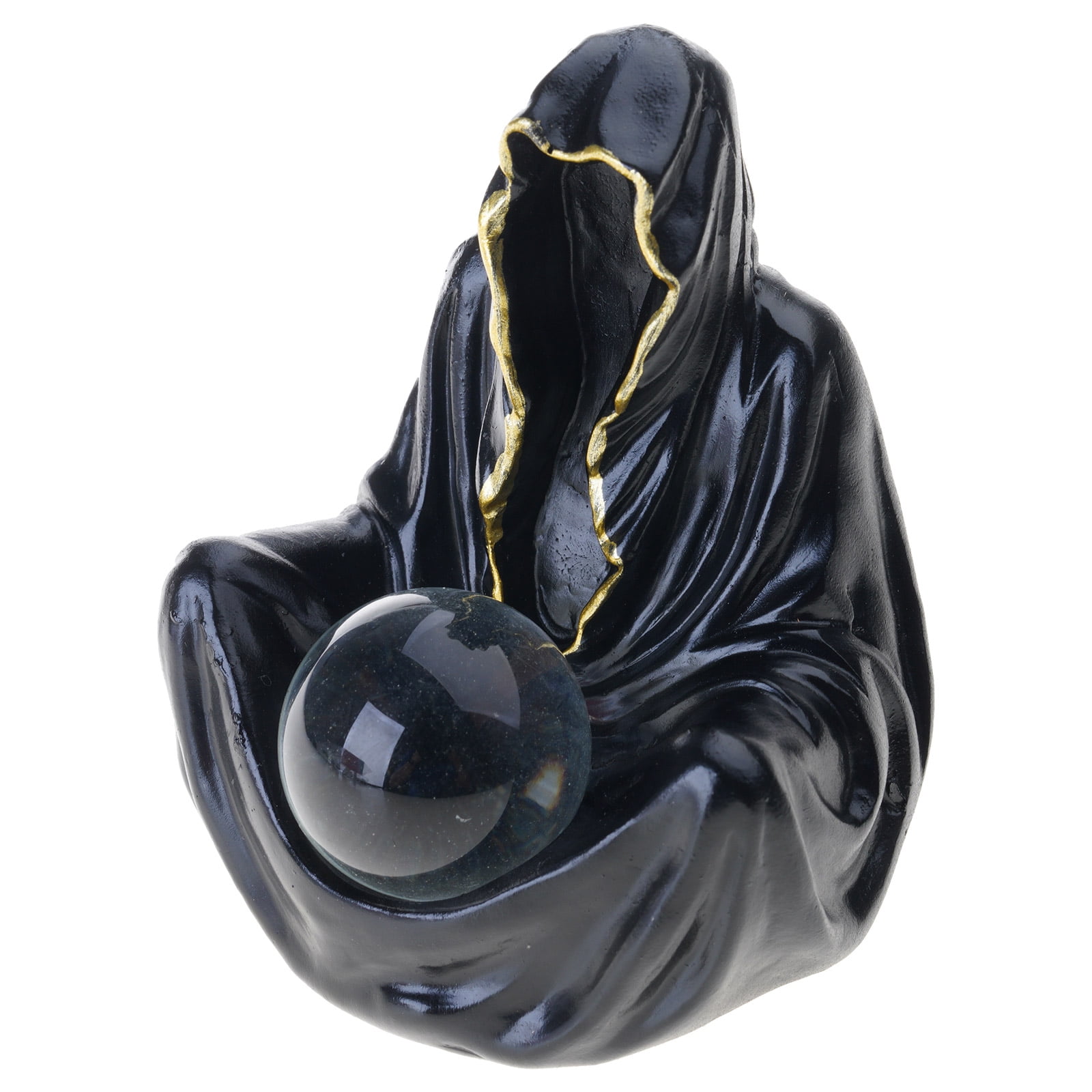 Halloween Death God Statue Resin Craft with Crystal & Bats Festive ...