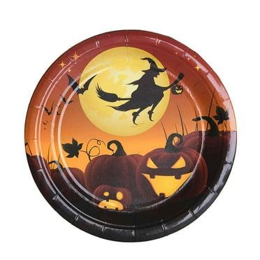 Skeleton Trick or Treat Halloween Paper Dessert Plates, 7in, 8ct ...