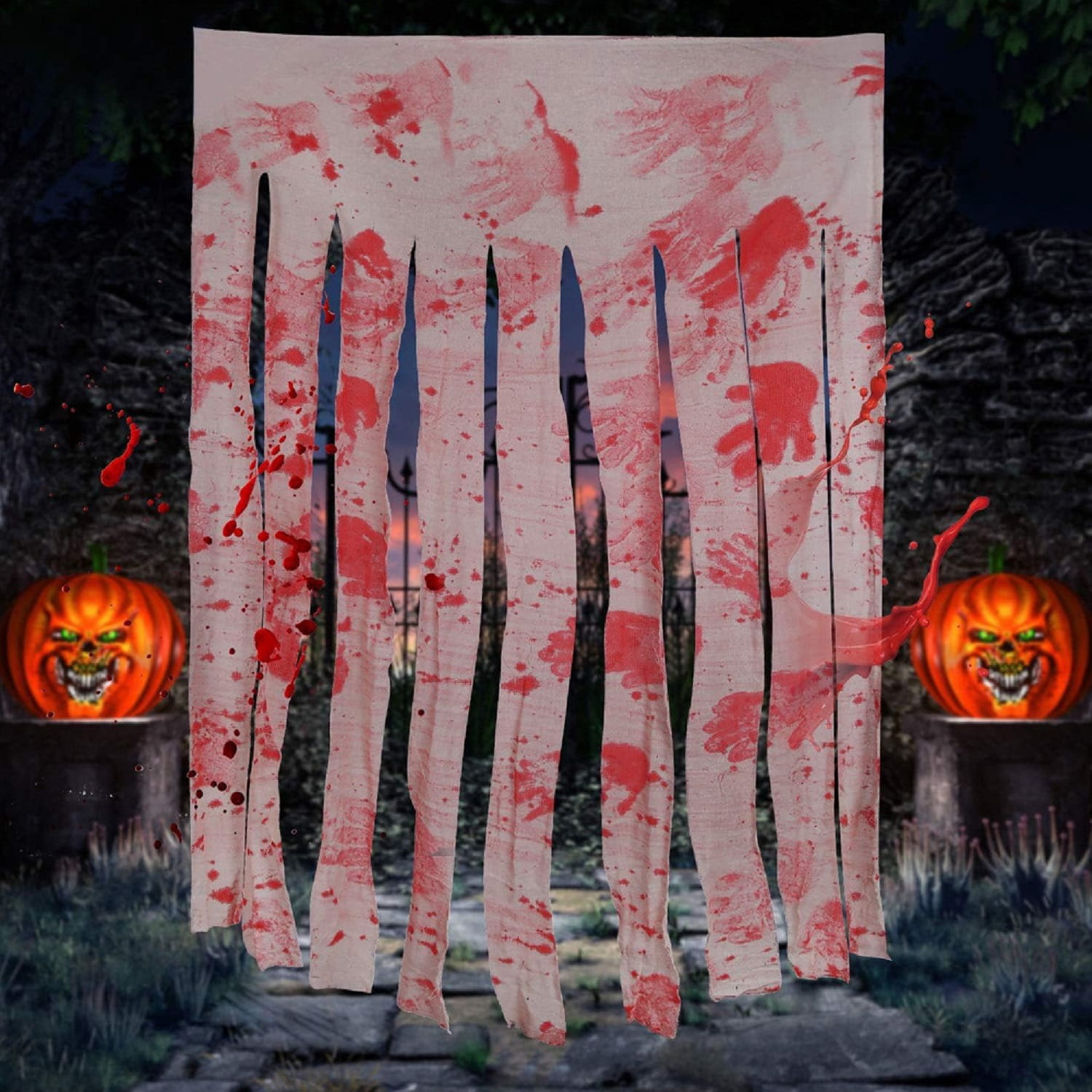 Halloween Decor Creepy Bloody Cloth 65x40inch, Halloween Haunted House ...