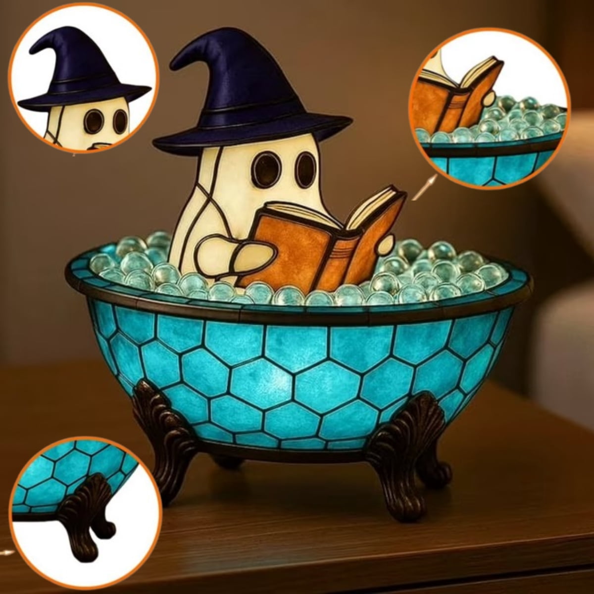 Halloween Decor, Ghost Bubble Bath Lamp Decorations Halloween Ghost ...