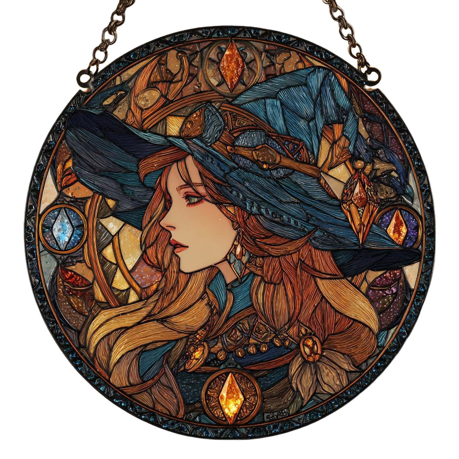 Halloween Decor Indoor Qwtwty Beautiful Witch - Enchanting Witch Face ...
