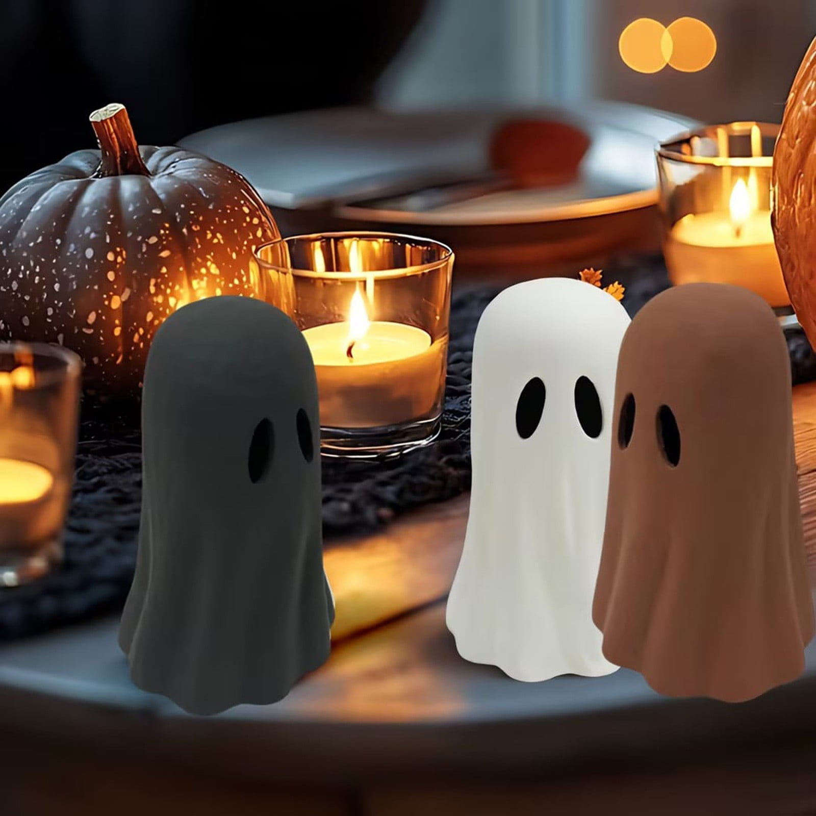 Halloween Decor -Paper Mache Ghost Tabletop Decorations, Birthday Gifts ...