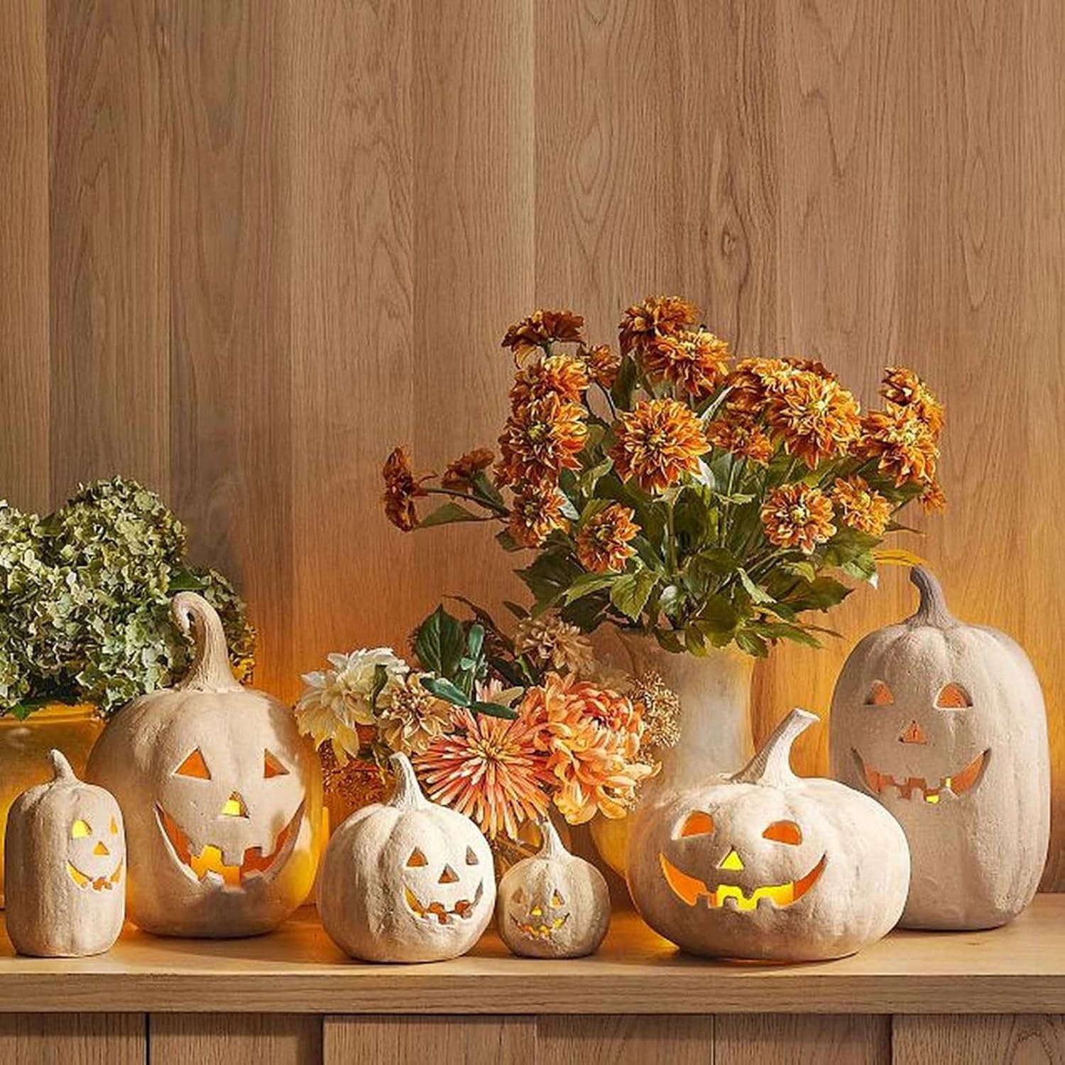 Fall Decor - Farmhouse Hallowmas Handcrafted Terracotta Jack O’ Lantern ...
