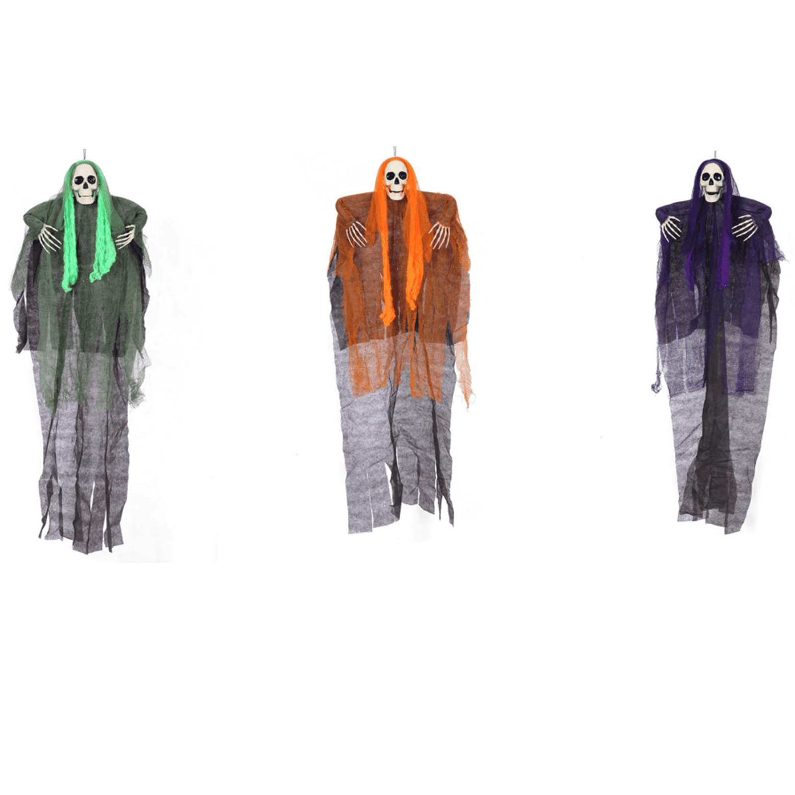 Halloween Decor, Skeleton Hanging Decorations, Creepy Grim Reaper Ghost Set For Indoor Outdoor ...