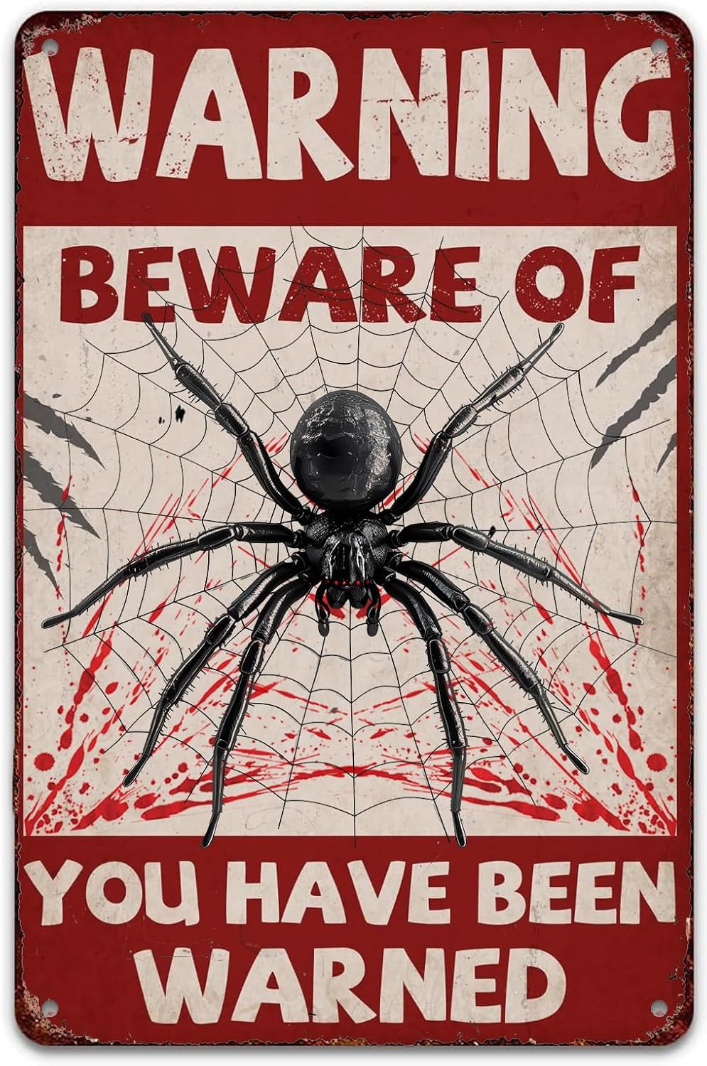 Halloween Decor Vintage Metal Tin Signs Warning Beware Of You Have Been ...