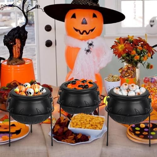 Halloween Decor Witches Cauldron Set of 3 Witches Cauldron Serving ...