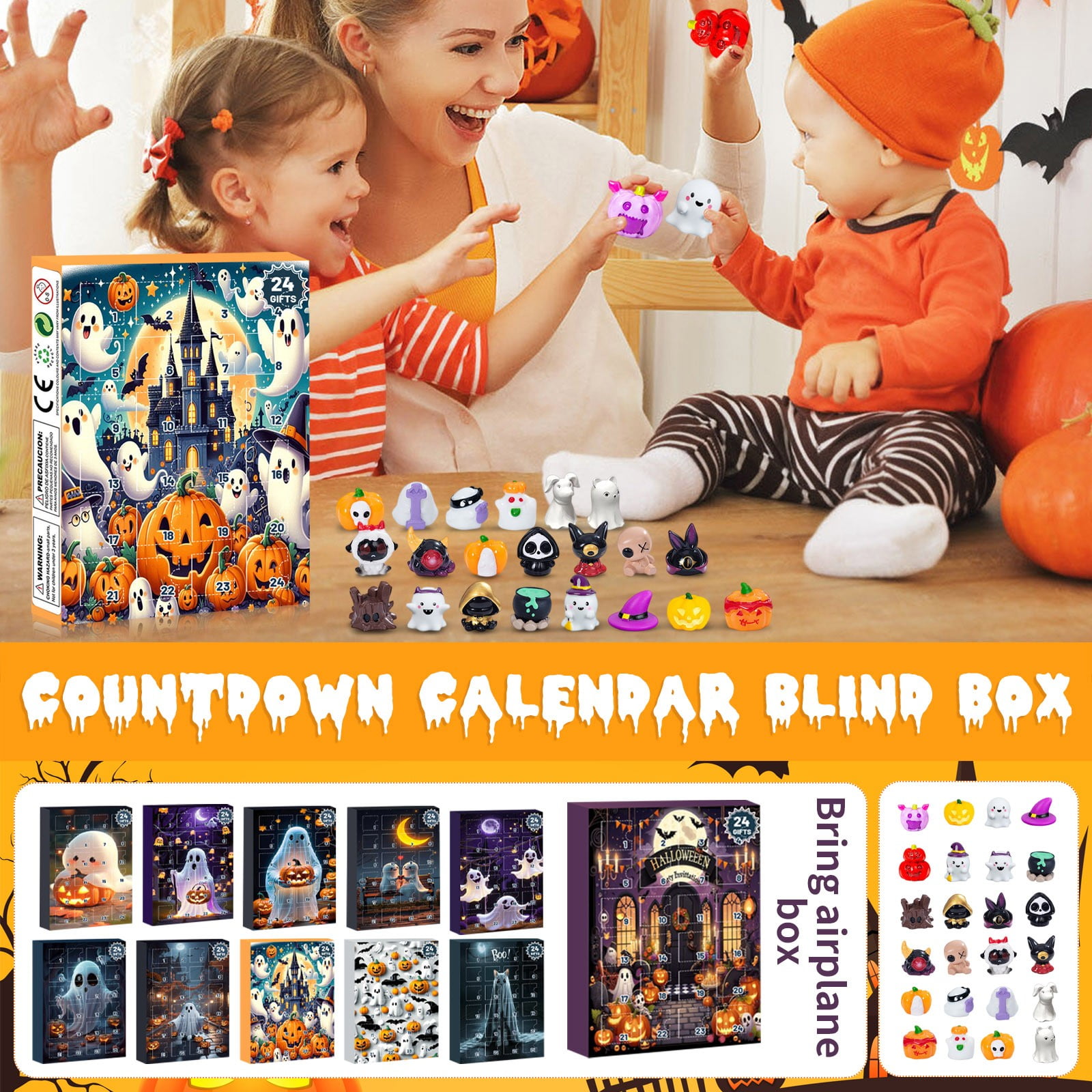 Halloween Decoration 2025 Advent Calendar, 24-Day Countdown with Spooky ...
