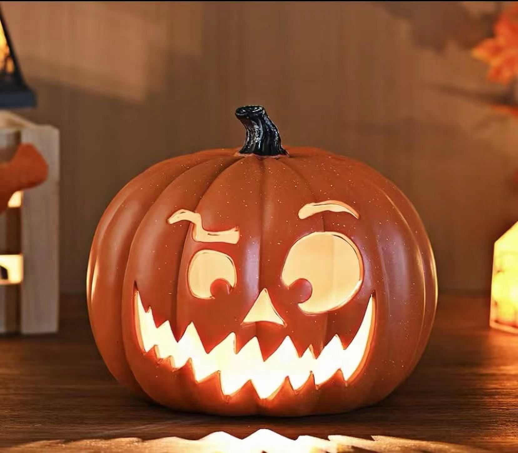 Halloween LED Pumpkin Lantern, Decorative Jack O Lantern for Indoor ...