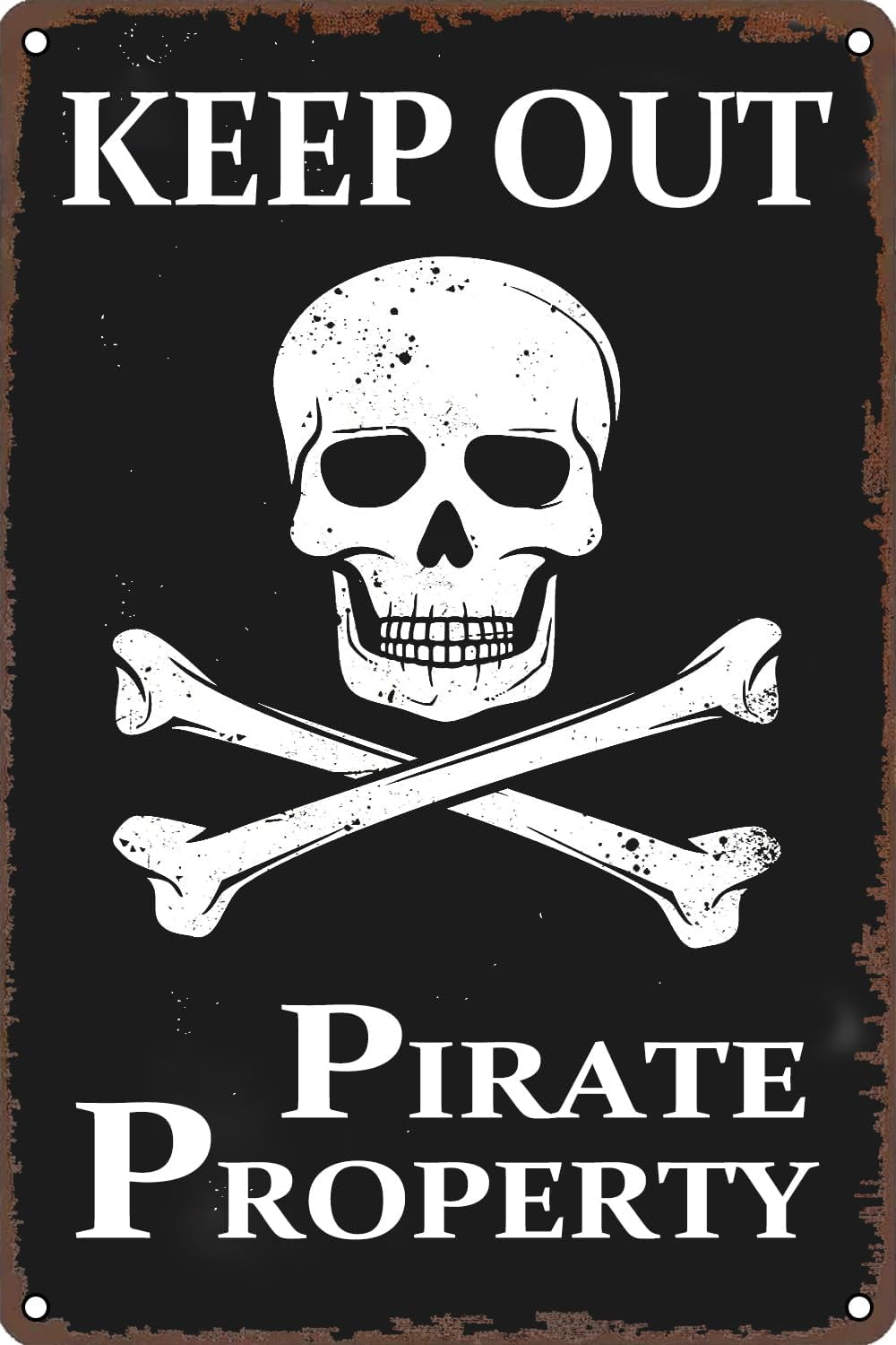 Halloween Decoration Halloween Signs Funny Skull Metal Tin Sign Keep ...