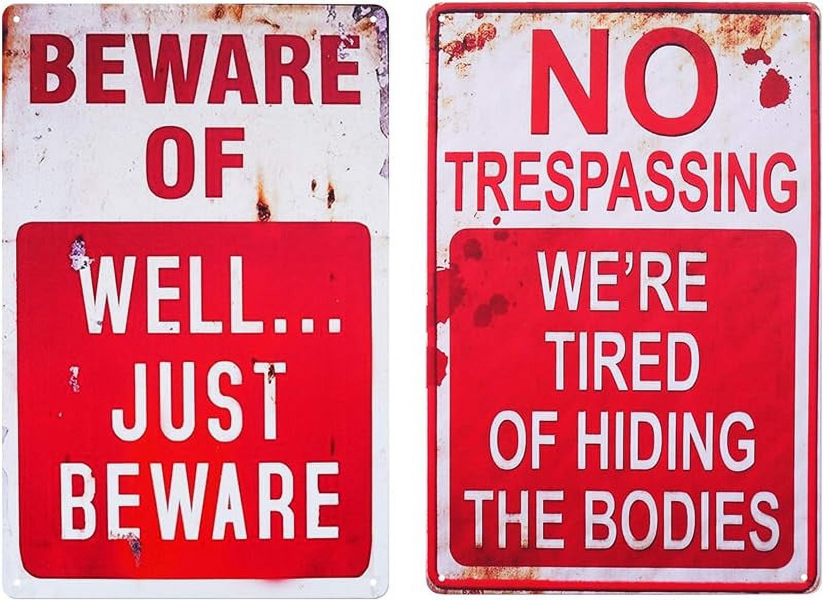 Halloween Decoration Halloween Signs Retro Fashion chic Funny Metal Tin ...