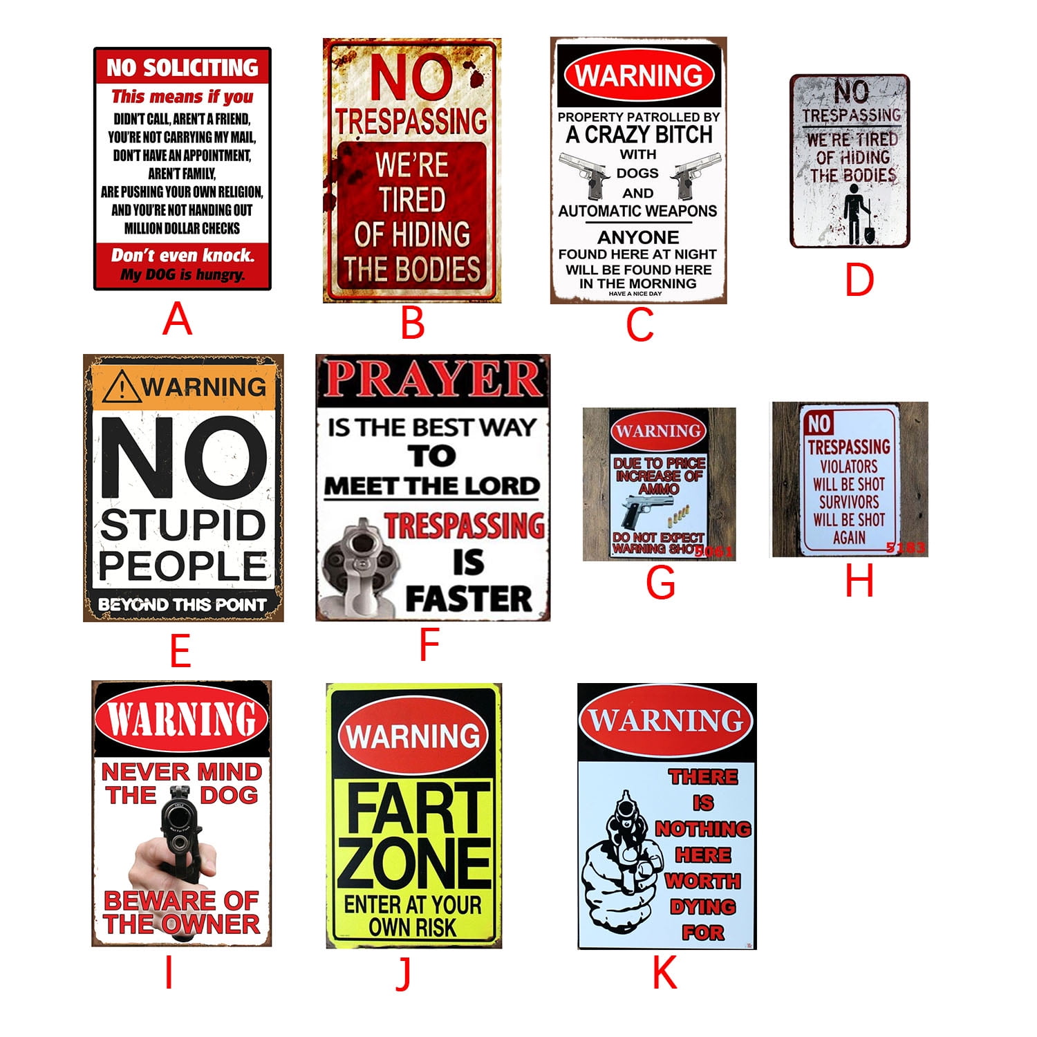 Halloween Decoration Halloween Signs Retro Fashion chic Funny Metal Tin ...