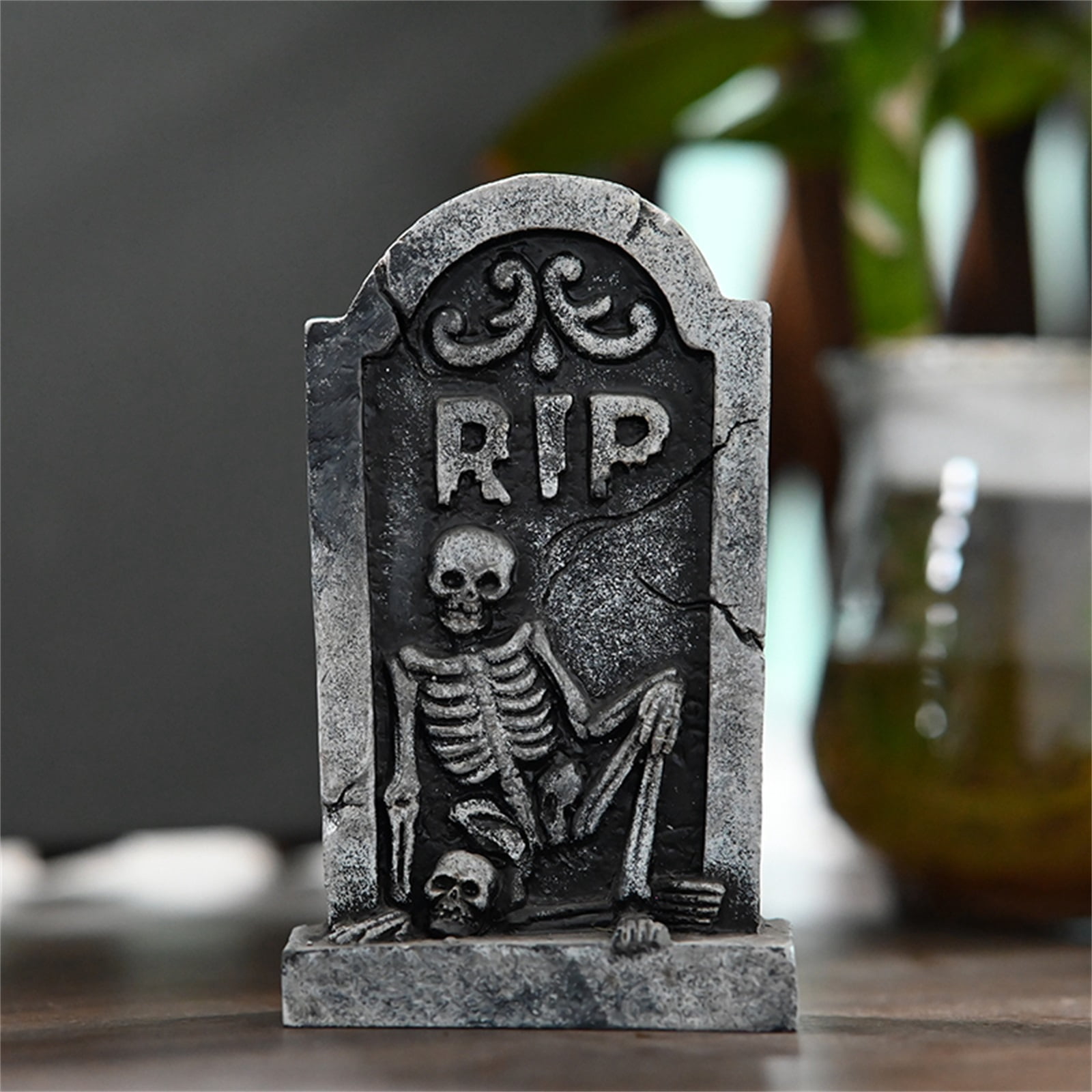 Halloween Decoration Indoor foam Tombstone Statue,Hand-Painted Gothic ...