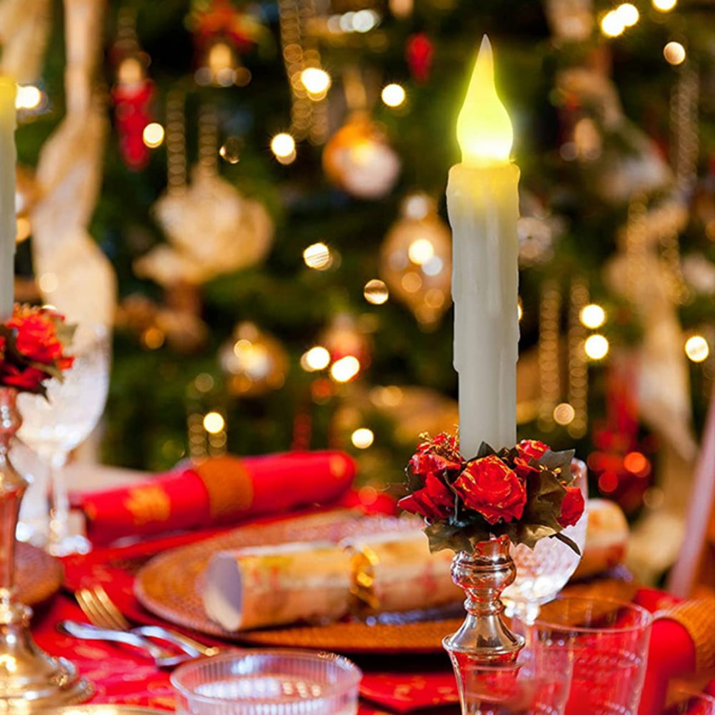 Halloween Decoration LED with Remote Control Long Pole Candle Multi ...