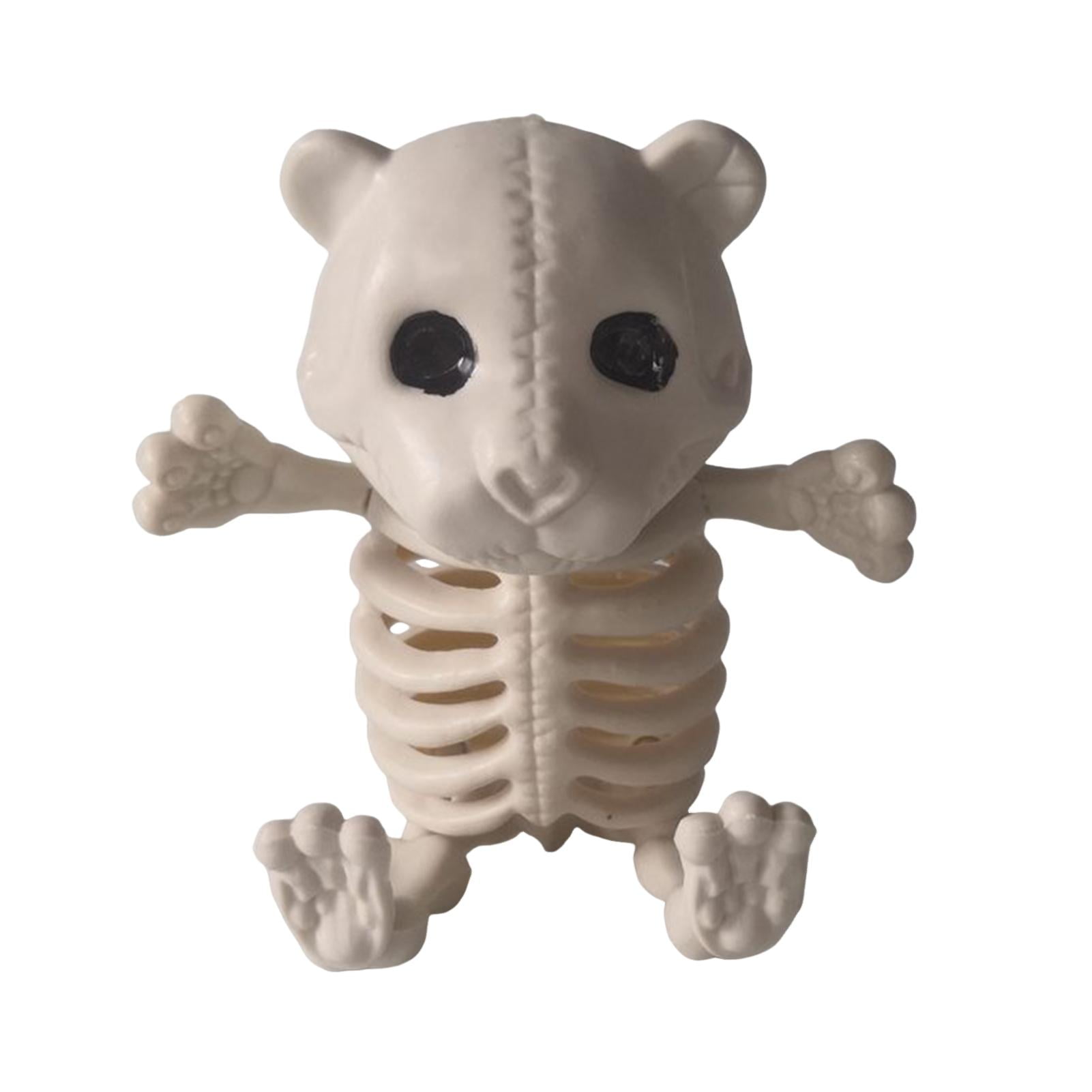Halloween Decoration Mini Skeleton Bone Statues Poseable Rat Dog Spider ...