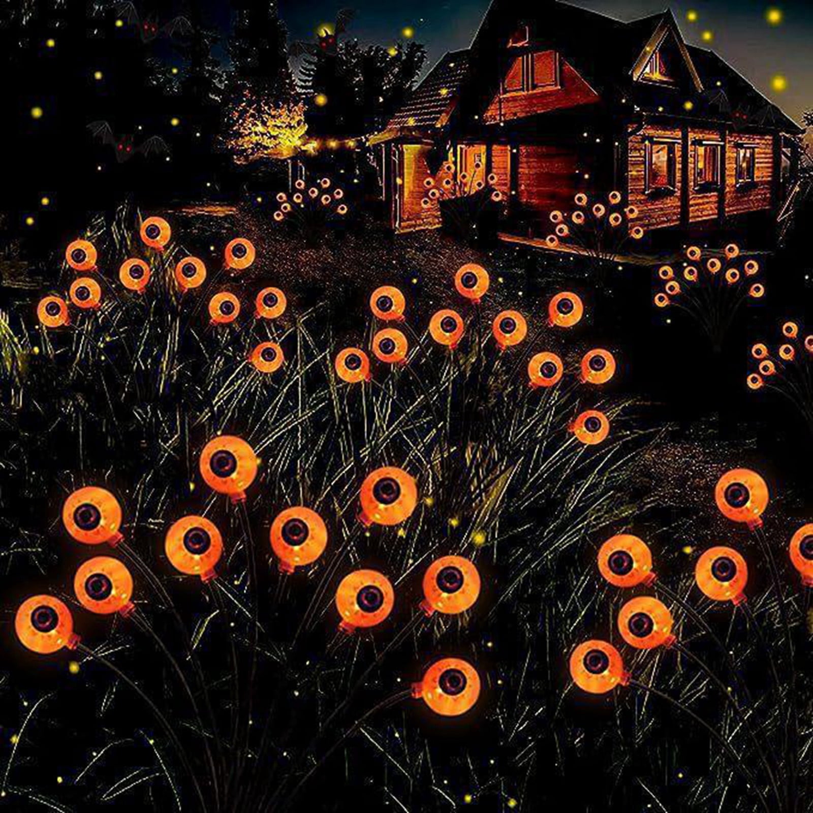 Halloween Decoration Outdoor Solar Scary Eyeball Light Purple Halloween ...