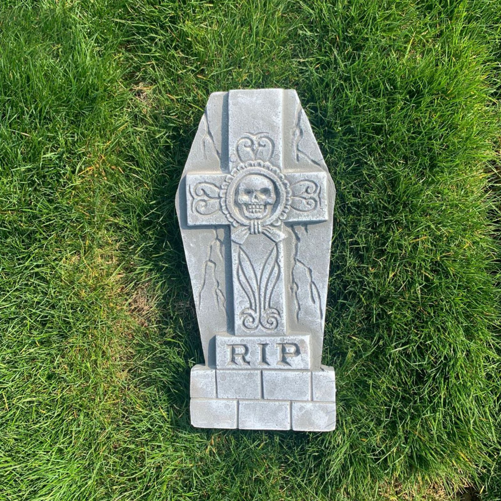 Halloween Decoration Outdoor Yard Tombstone: Foam RIP Graveyard Headstones - Graves Scary ...