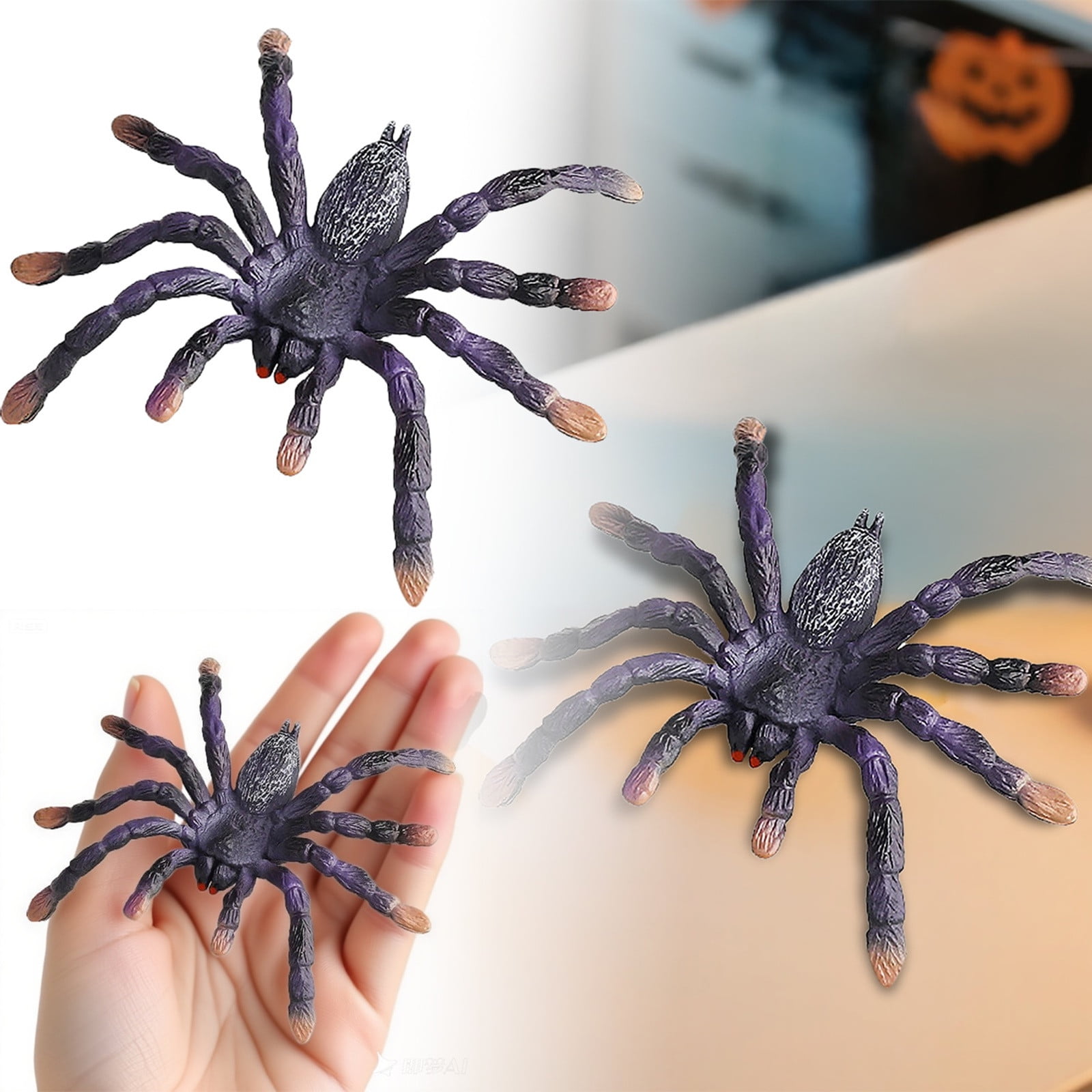 Halloween Decoration Realistic Spiders Bulk Set Spider Toys Figures ...