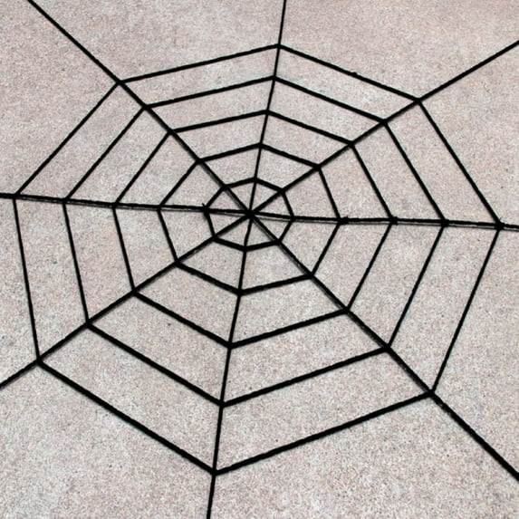 Halloween Decoration Spider Web - 5/8ft Giant Round Spider Web ...