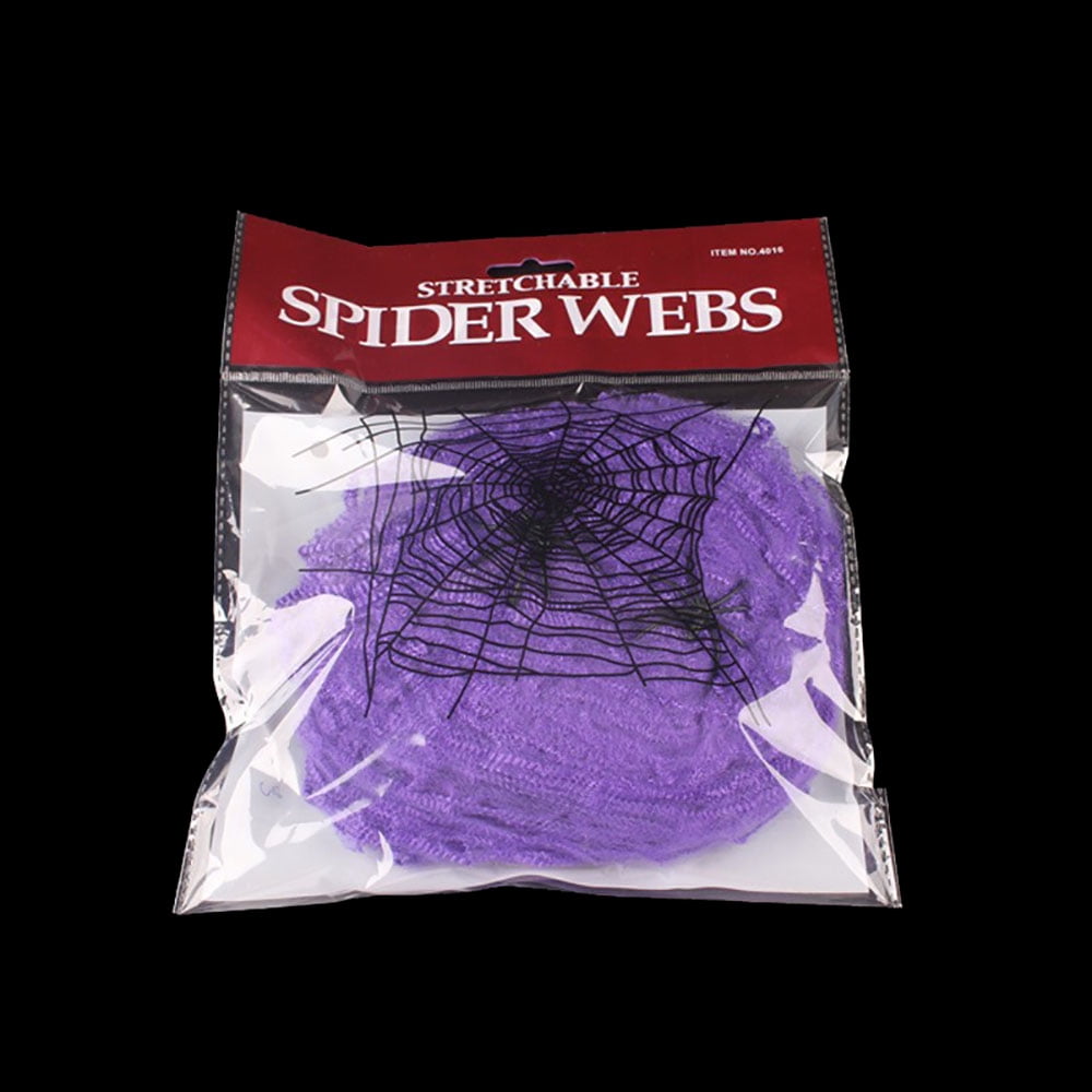 Halloween Decoration Spider Web,Artificial Spider Web,Stretchy Cobweb ...
