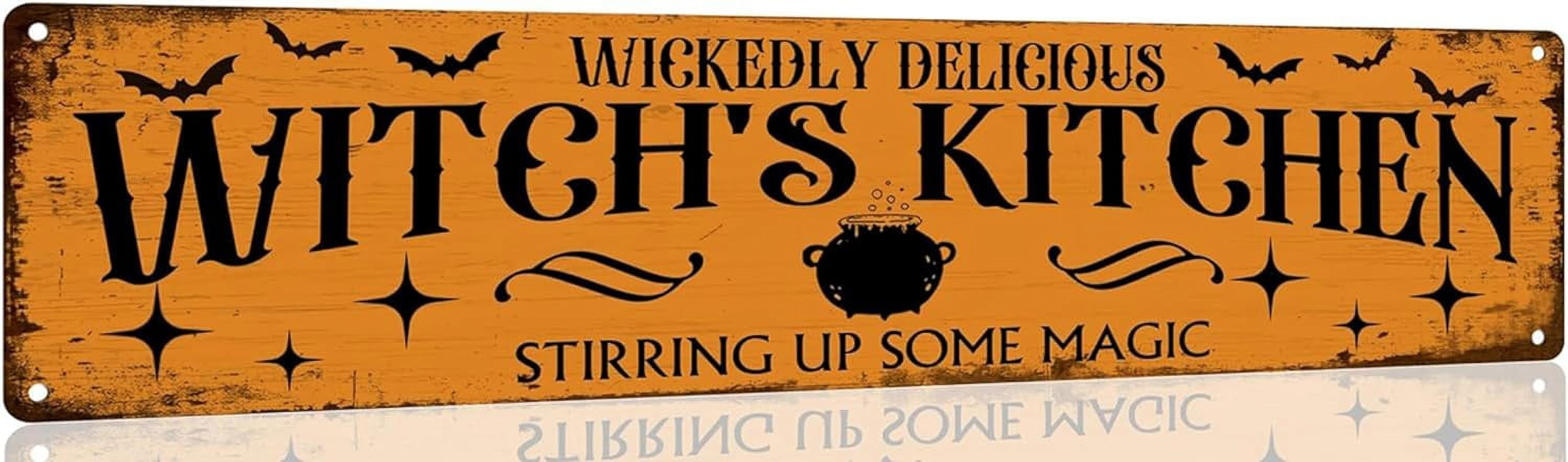 Halloween Decoration Wickedly Delicious Witch's Kitchen Metal Street ...