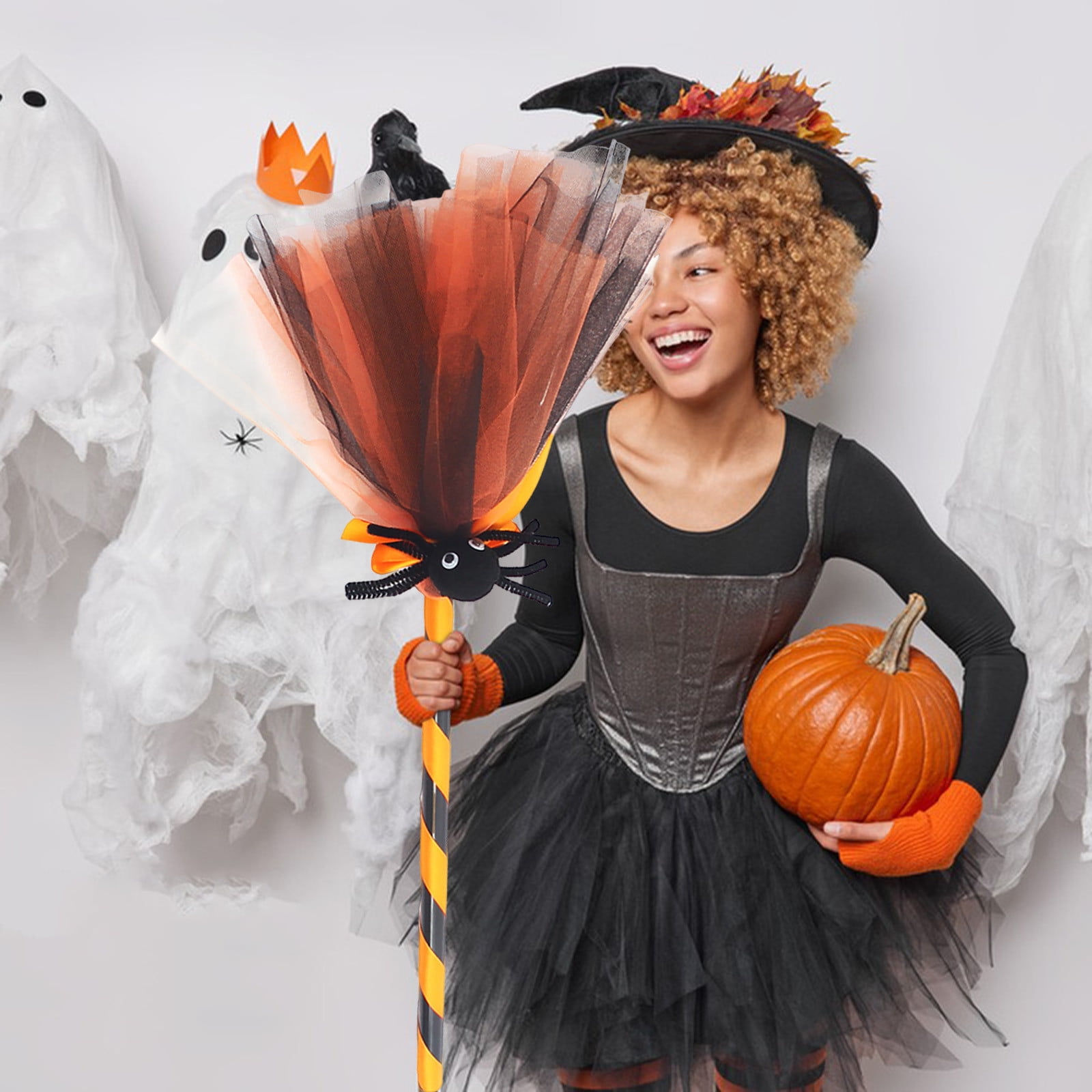 Halloween Decoration Witch Flying Broomstick Party Dance Costume Props ...