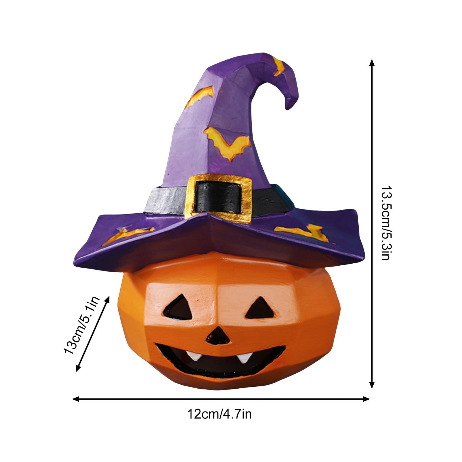 Halloween Decoration - Witch Hat Pumpkin Jack-O-Lantern Ornament ...