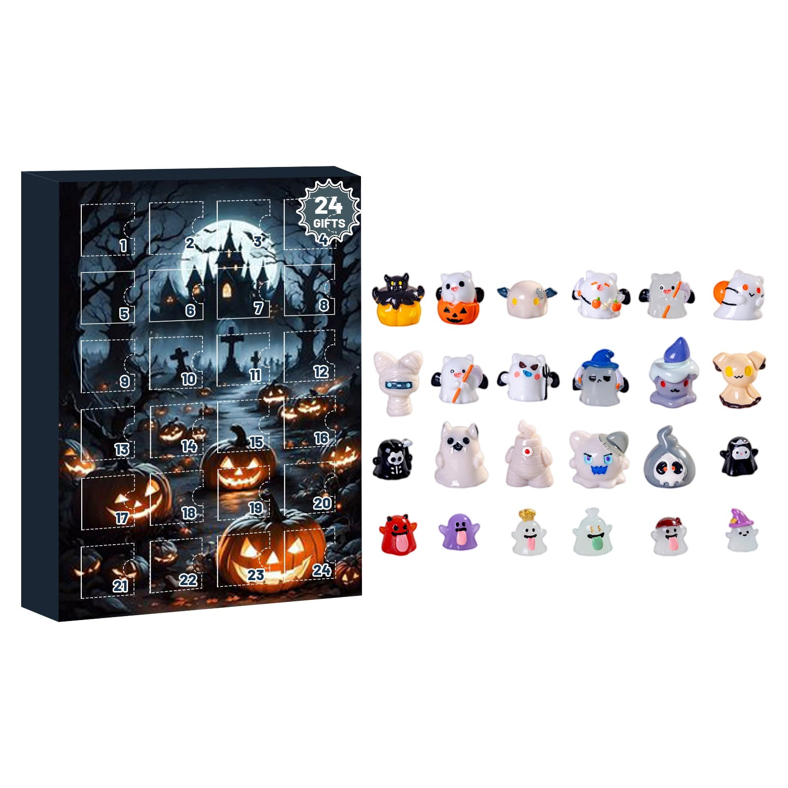 Halloween Decorations 2025 Ghosts Shows Advent Calendar 24 Days ...