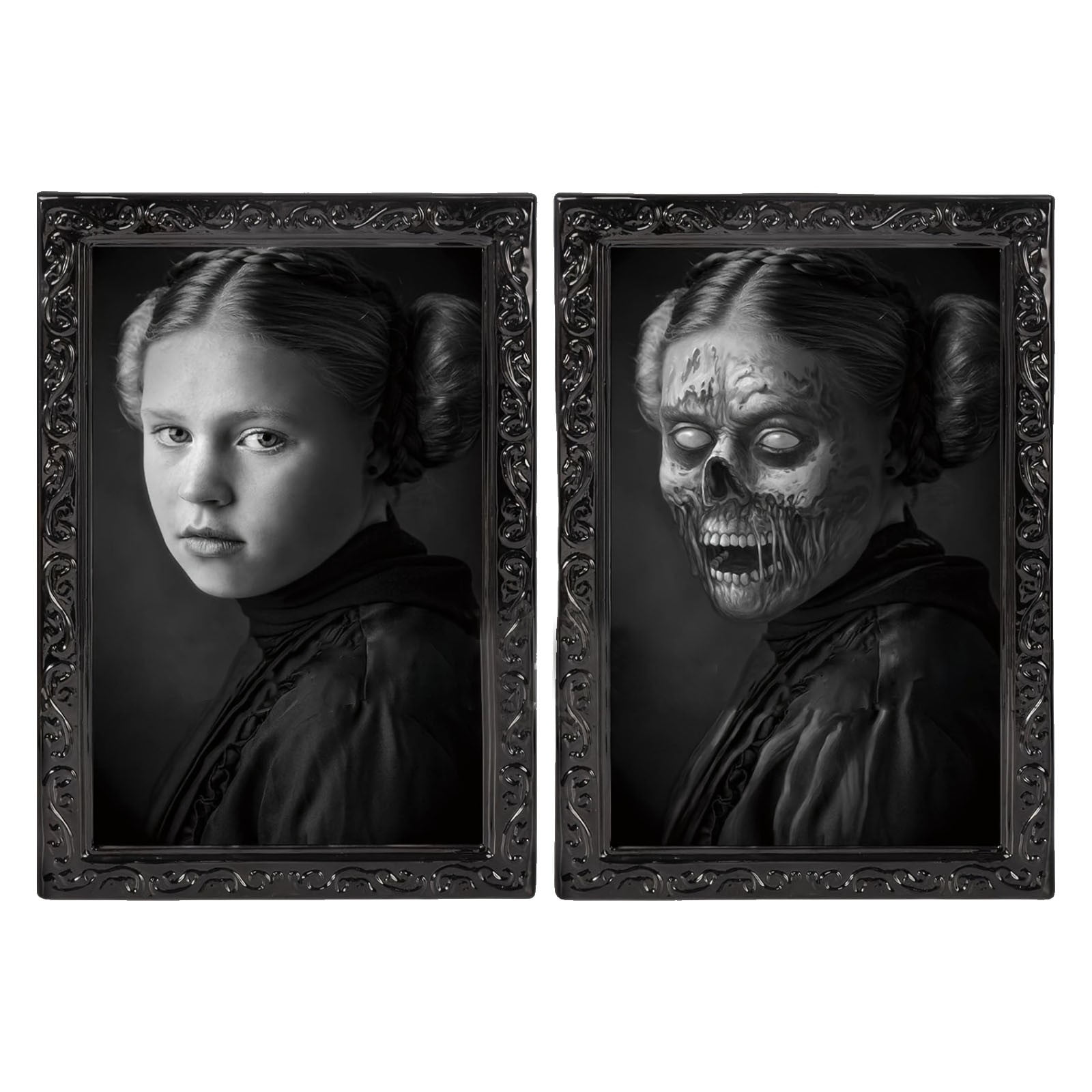 Halloween Decorations 3D Changing Face Horror Pictures Moving Portrait ...