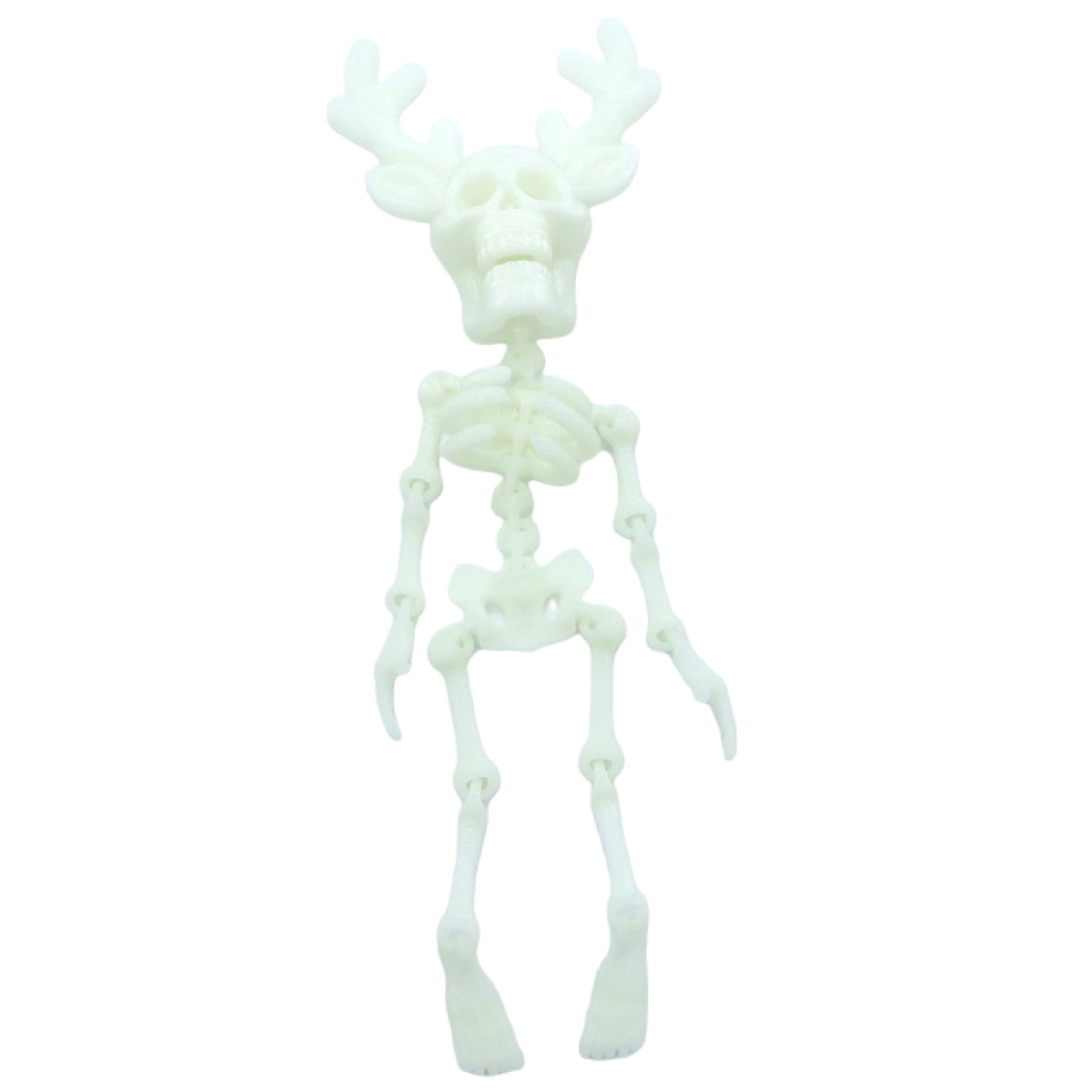 Halloween Decorations, 3D Printed Skeleton Figurine With Antlers ...