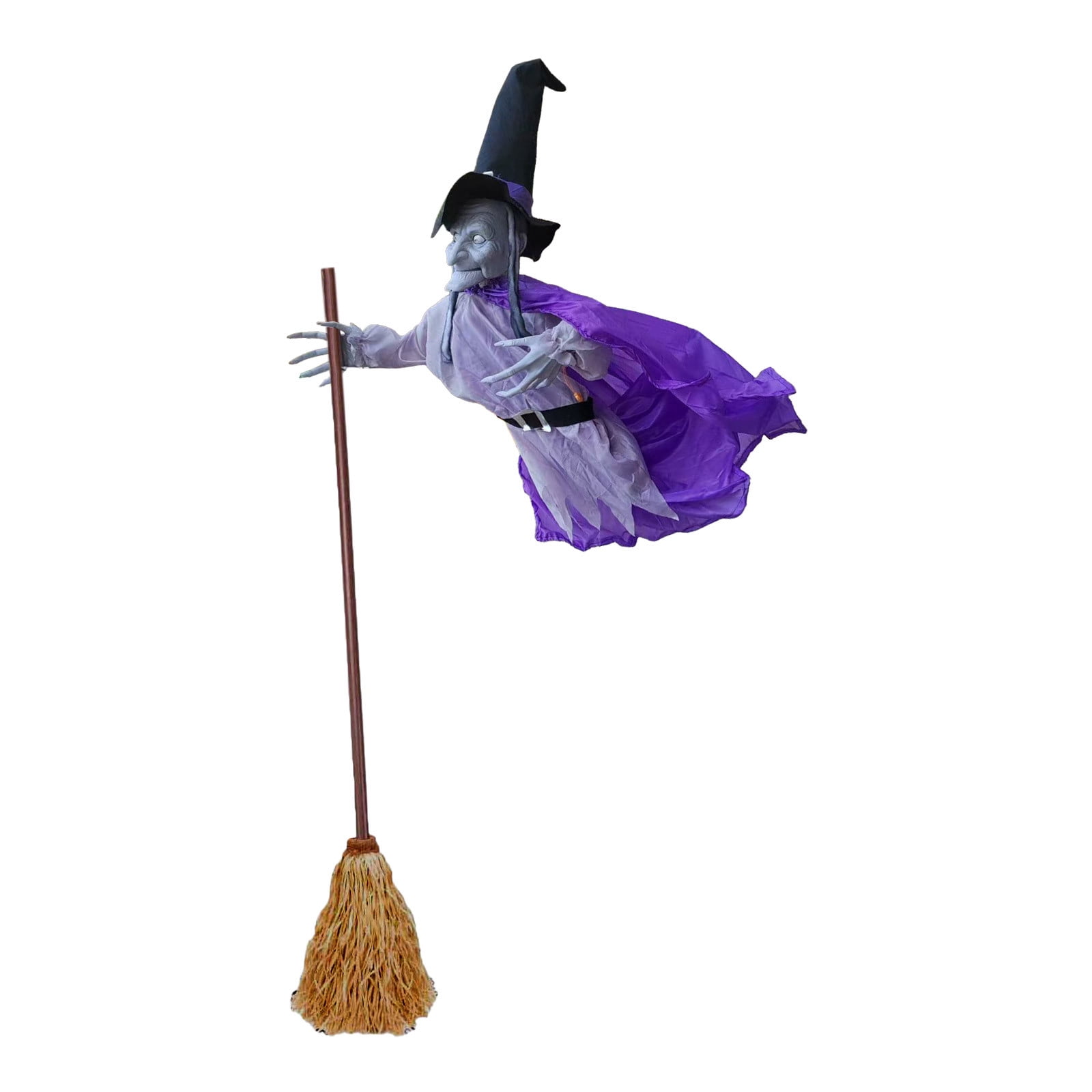 Halloween Decorations, 6.6 Ft Flying Witch, Animatronic Witch with ...