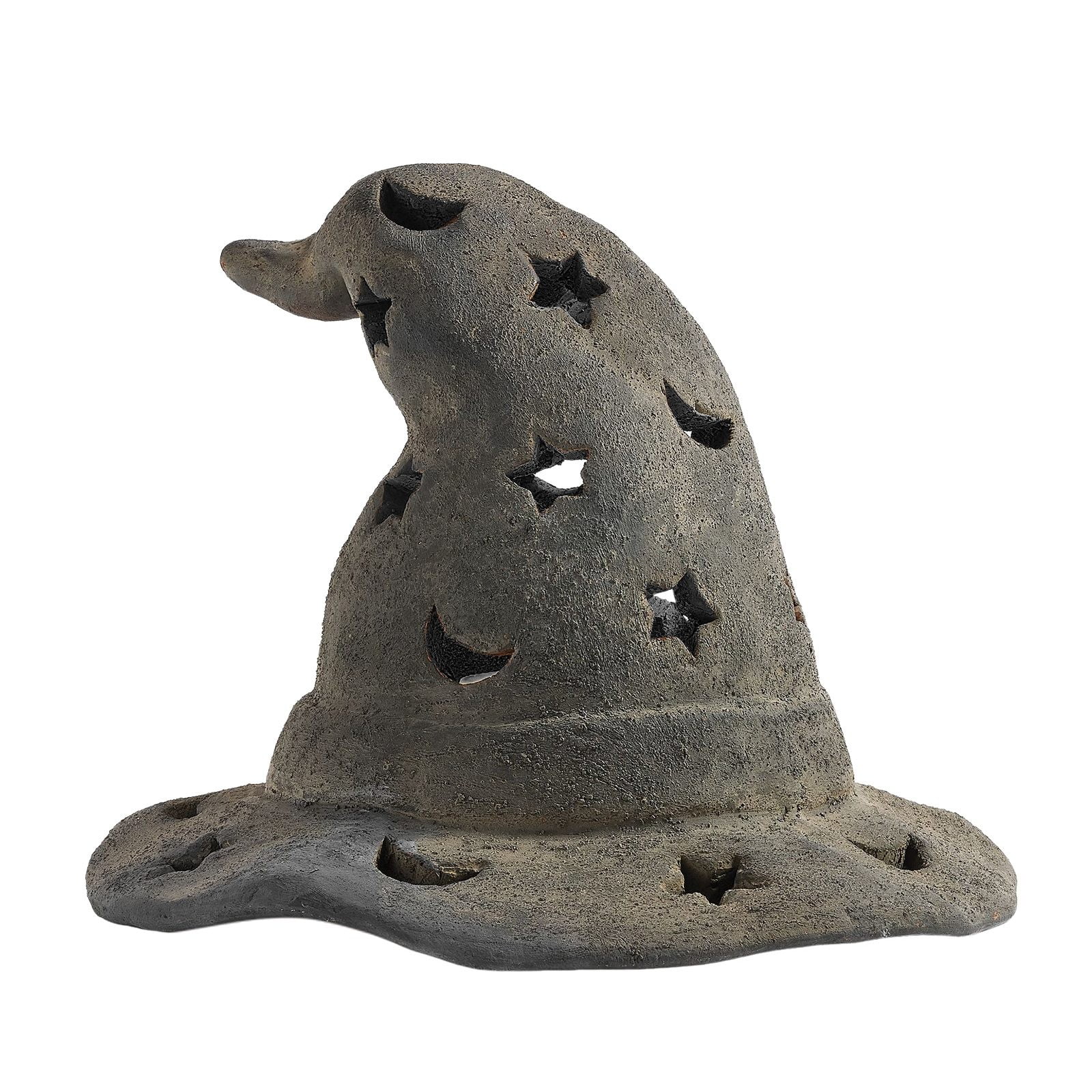Halloween Decorations, 8.66Inch Ceramic Witch Hat with Star Moon ...