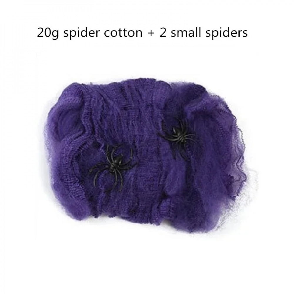 Halloween Decorations Artificial Spider Web Stretchy Cobweb Scary Party ...