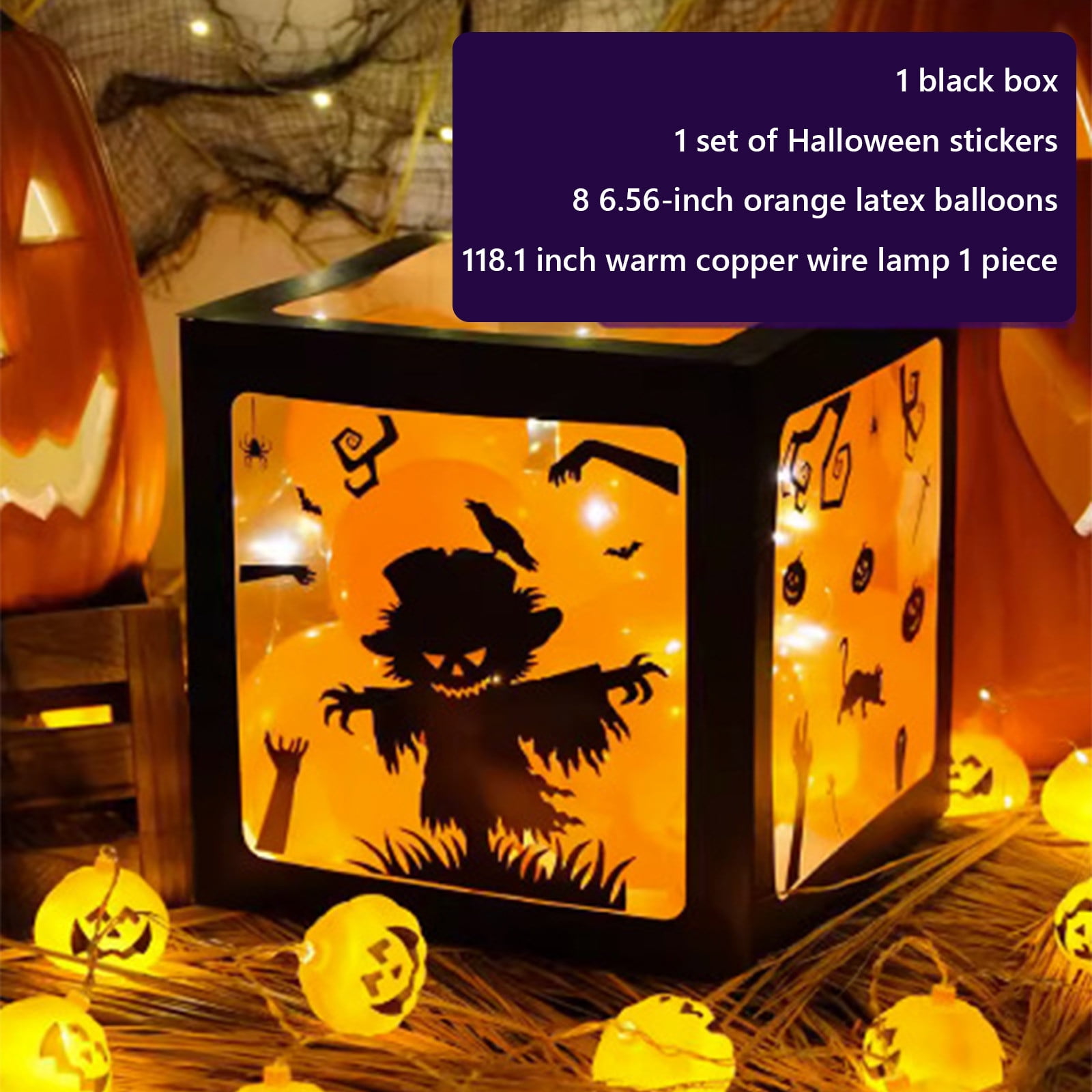 Halloween Decorations Balloons Boxes 1 Pcs Outdoor Indoor Transparent ...