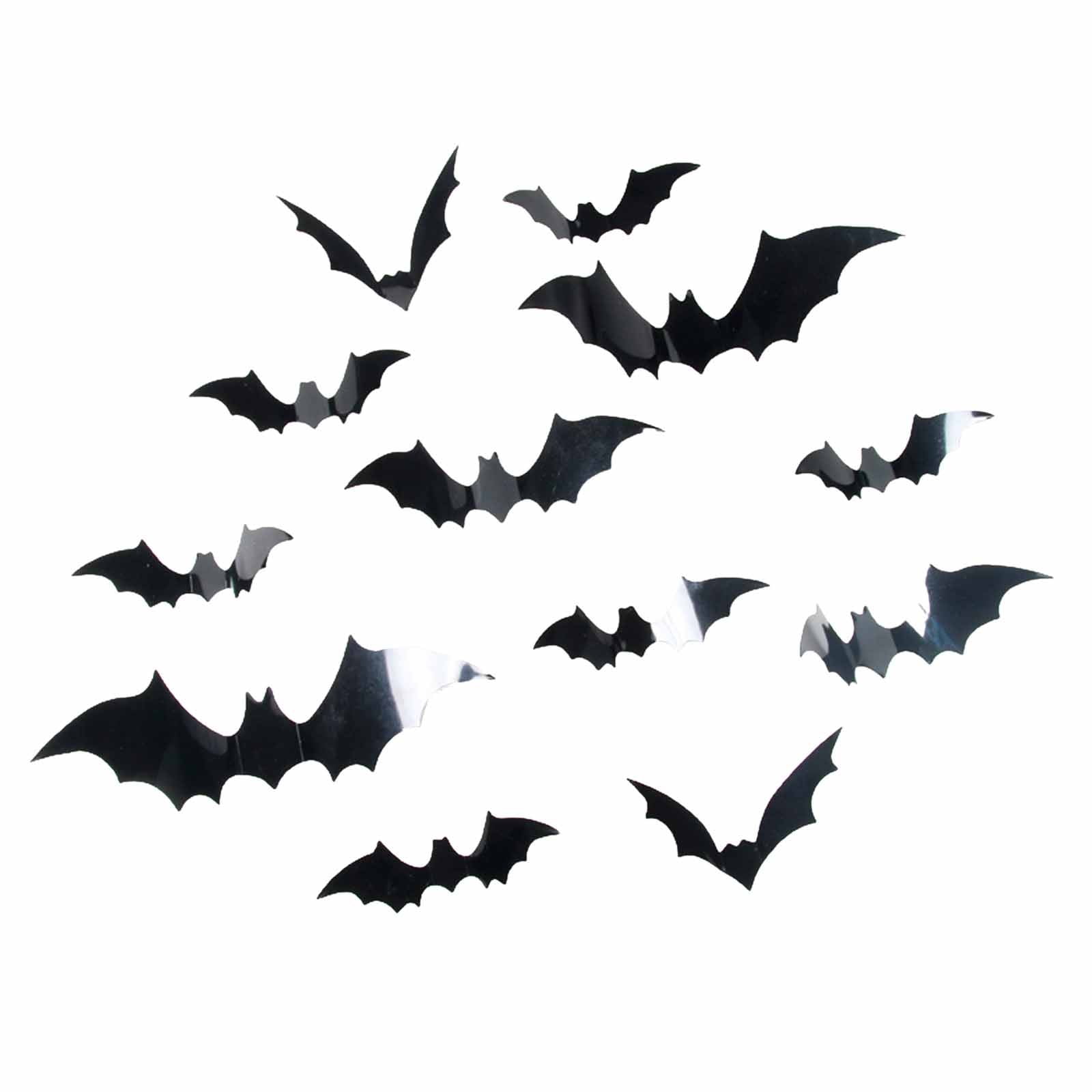 Halloween Decorations Bat DIY Window Decoration 12 Pieces Of 3D ...