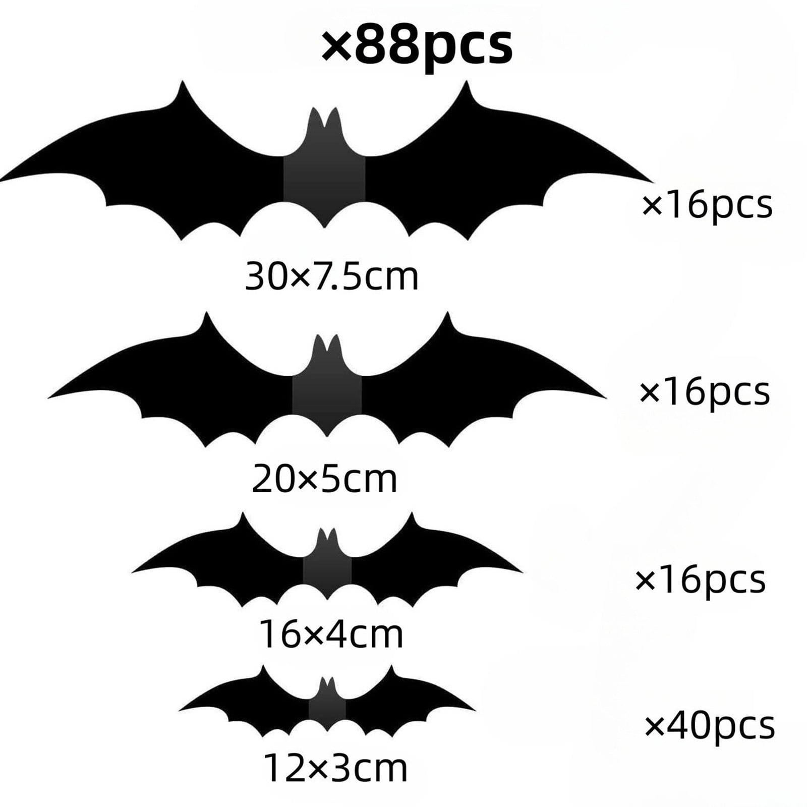 Halloween Decorations Bat Decorations Halloween 3D Bat Wall Stickers ...