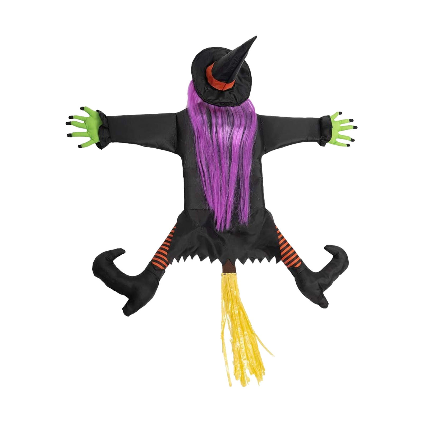 Halloween Decorations Bump The Witch Into The Tree For Crashed Witch ...