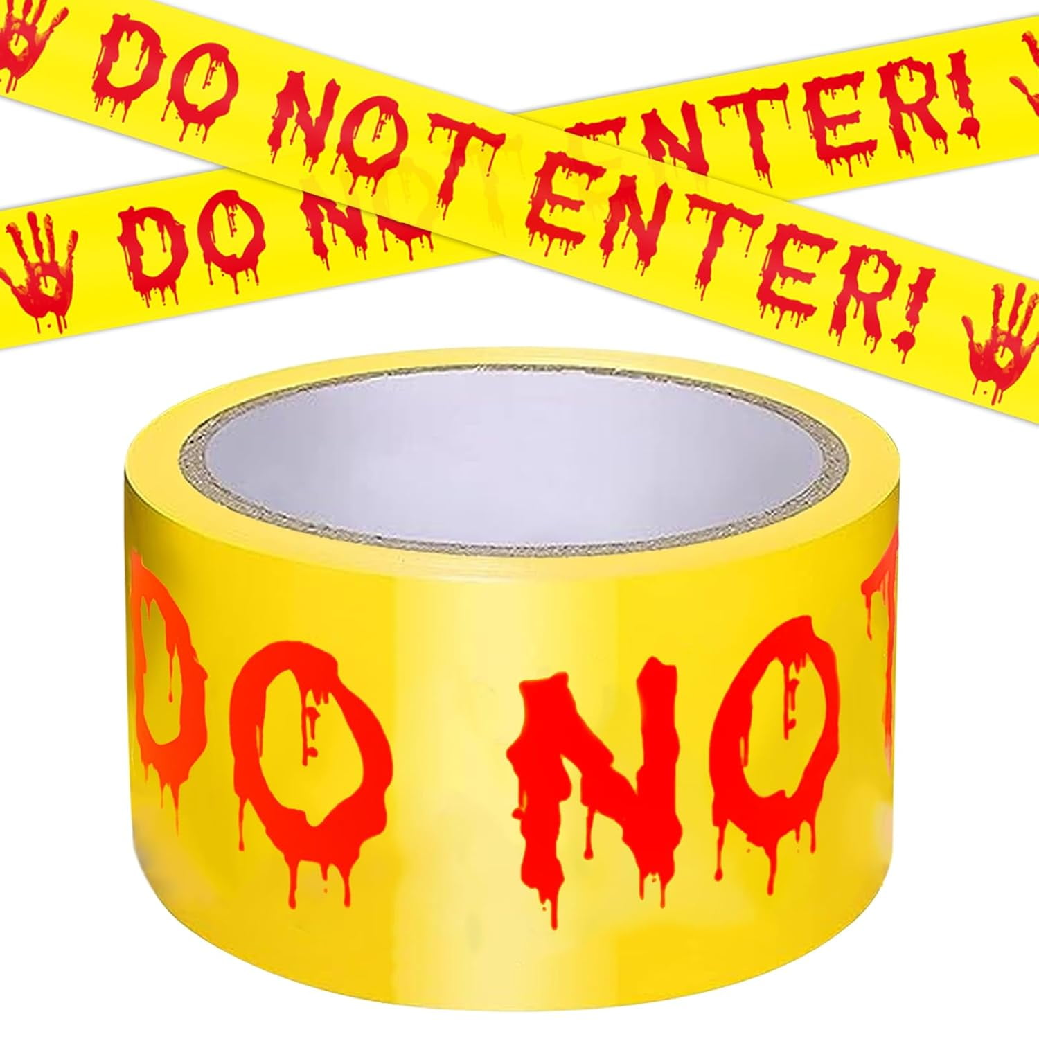 Halloween Decorations Caution Tape, HAUNTED KEEP OUT White Bloody ...