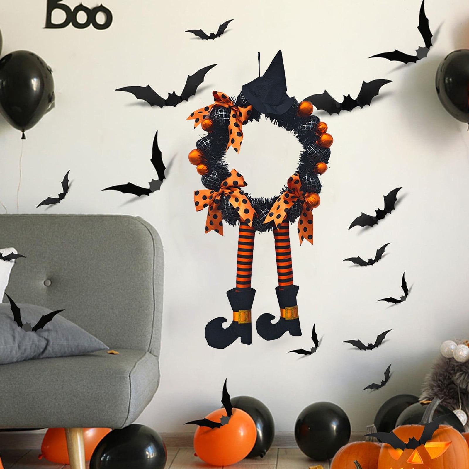 Halloween Decorations Clearance Halloween Wreath for Front Door ...