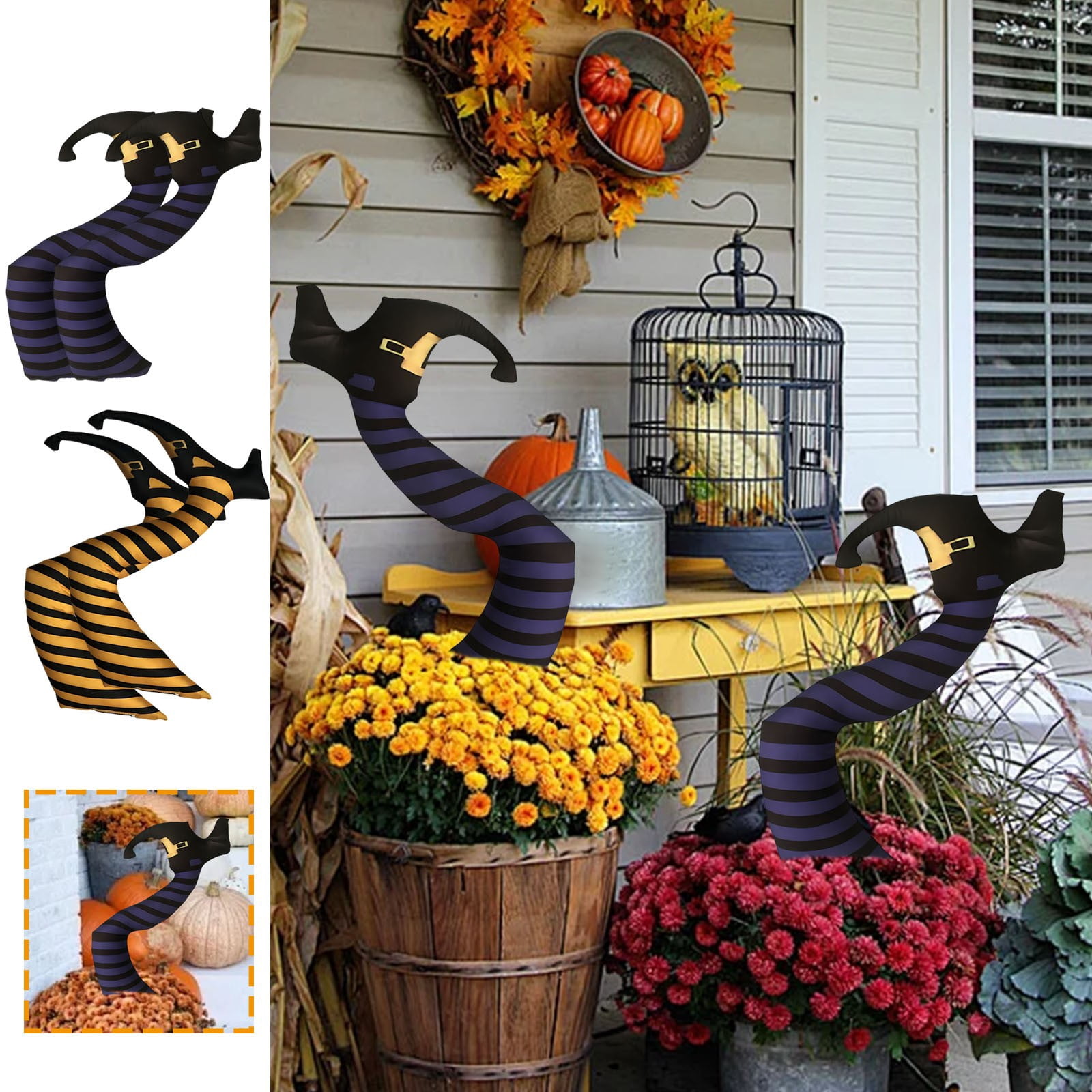 PRETXORVE Halloween Decoration, Halloween Beauty Legs Decorate Wickeds ...