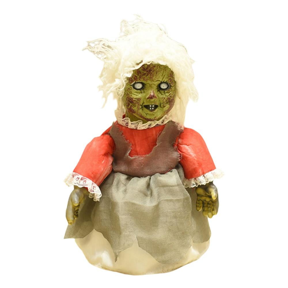 Halloween Decorations Creepy Animated Haunted Doll Prop Scary Halloween ...