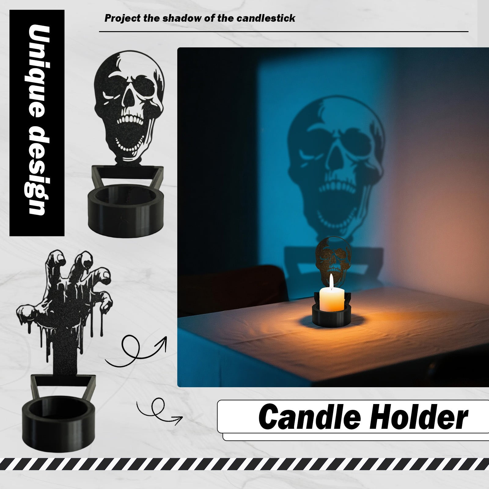 Halloween Decorations, Creepy Reaching Hands Candles Holder, Life-Sized ...