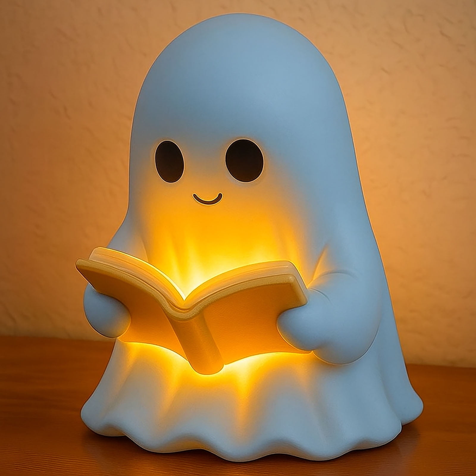 Halloween Decorations - Cute Ghost Reading Book Lamp, Halloween Ghost ...