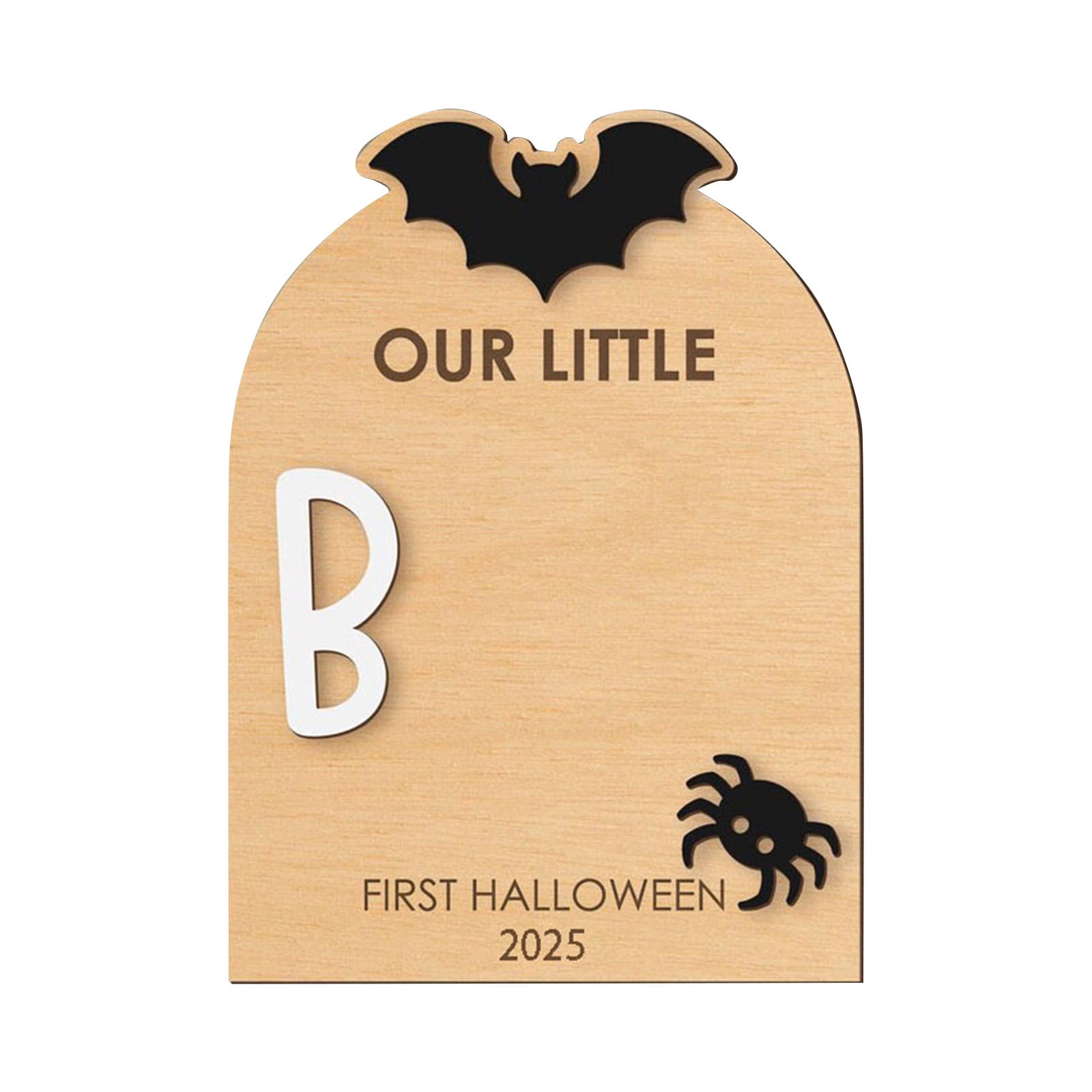 Halloween Decorations DIY Footprint Art Wooden Milestone Card Halloween ...