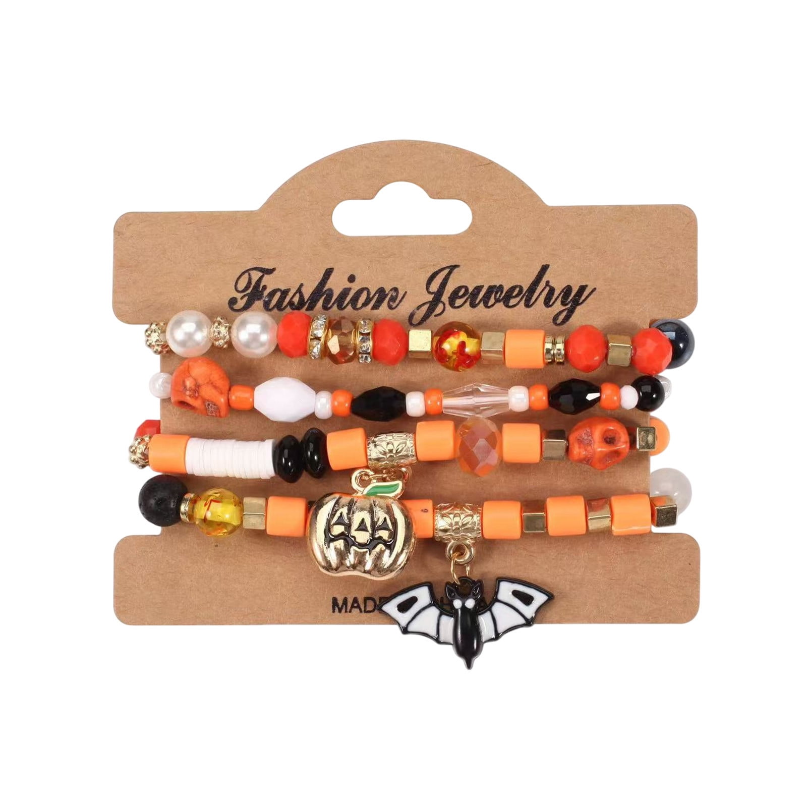 Halloween Decorations Deal 2025!Kyusrd Bracelets Sets Gothic Layered ...
